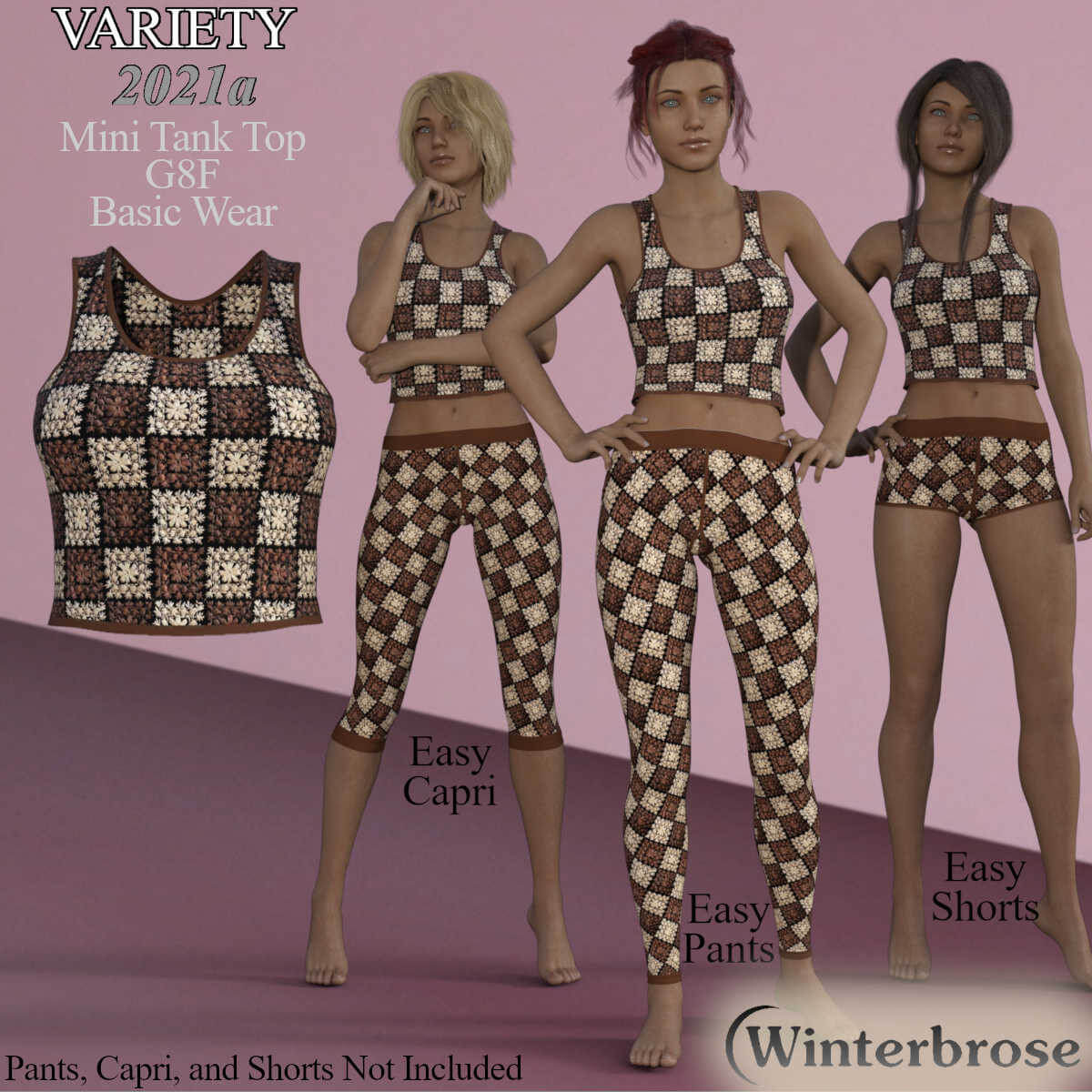 Variety 2021a Styles for Basic Wear 'Mini' Tank Top G8F - Free Daz ...