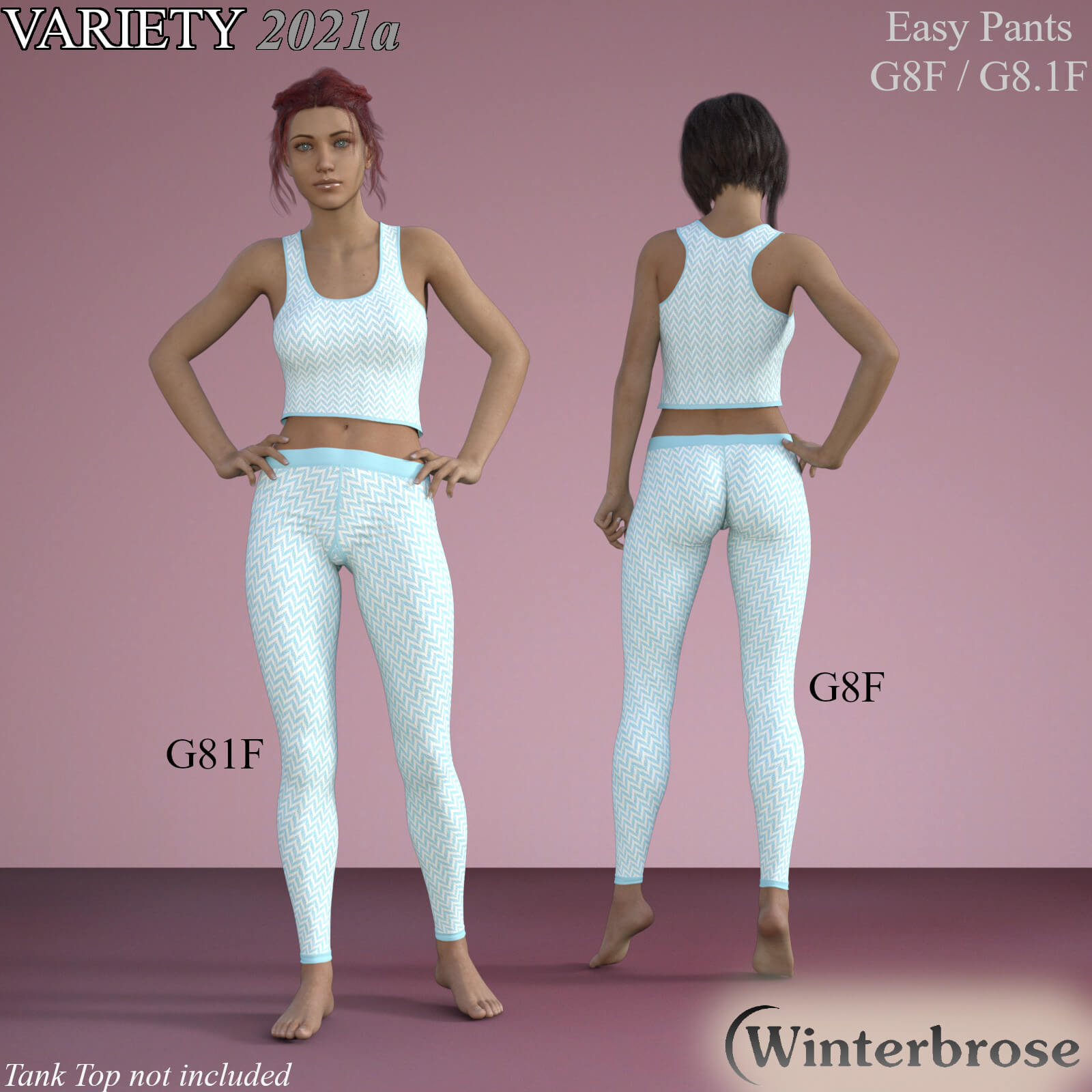 Variety 2021a Styles for Easy Pants G8F - Daz Content by rolow