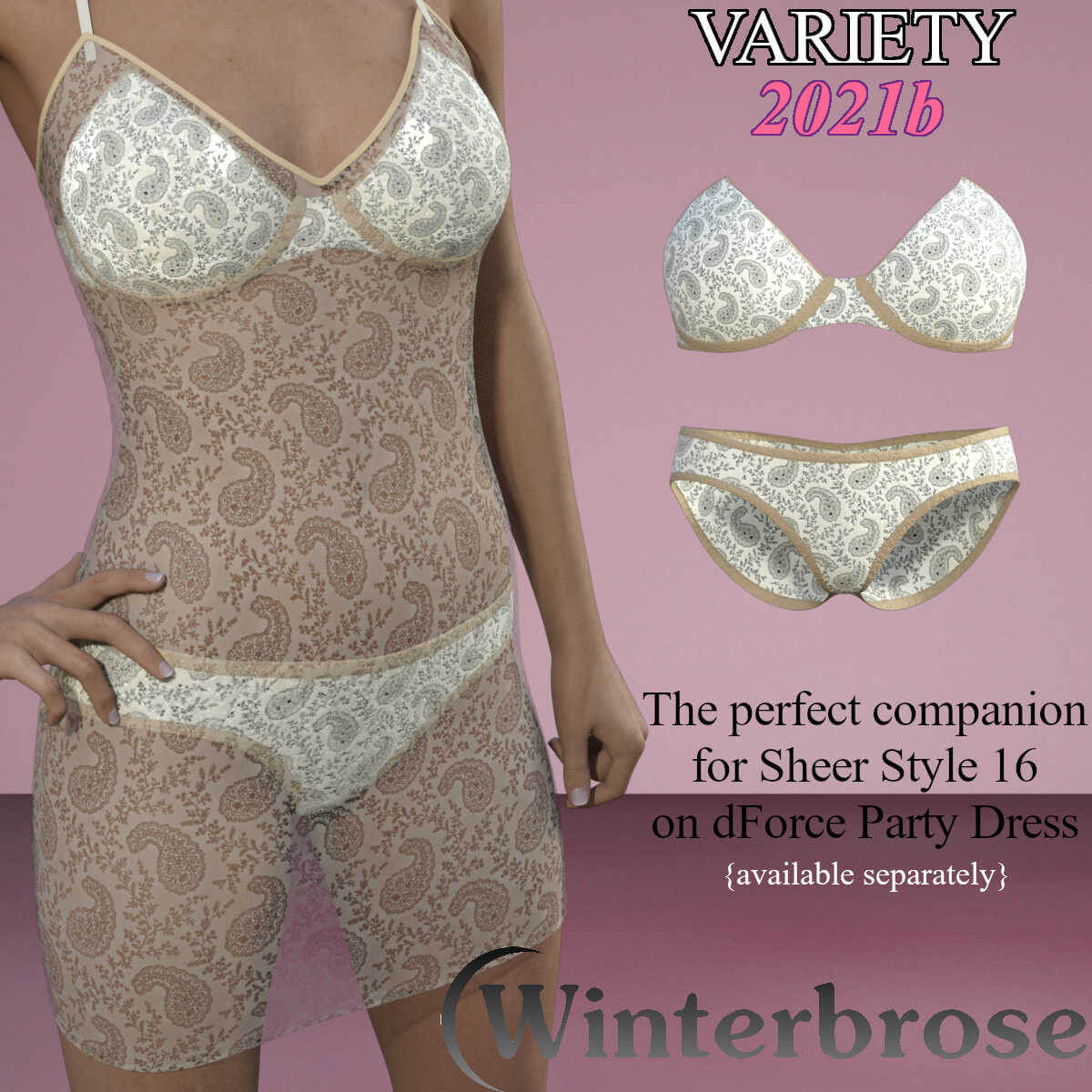 Variety 2021b Styles for Basic Wear Bra and Panties G8F - Free Daz Content by rolow