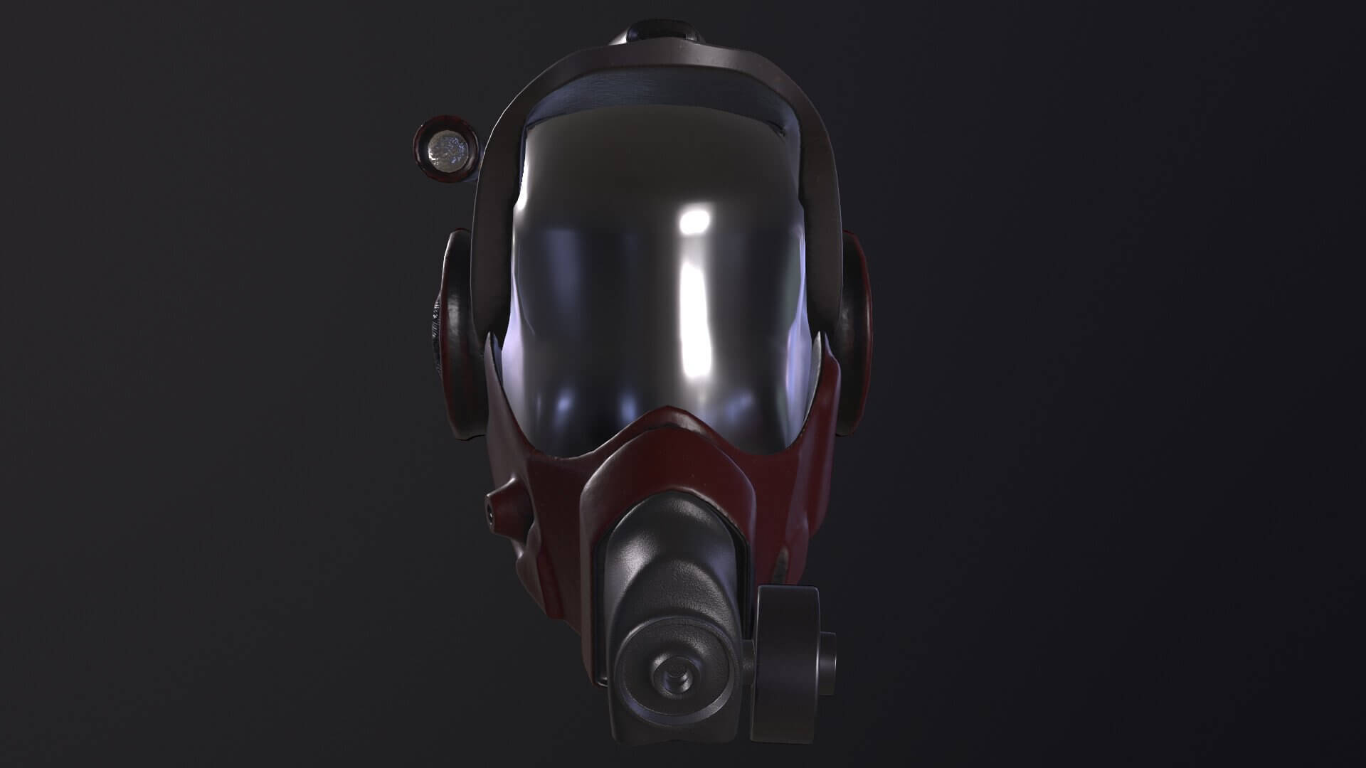 Helmet with Gas Mask - 3D Model by Roman_Musiiko