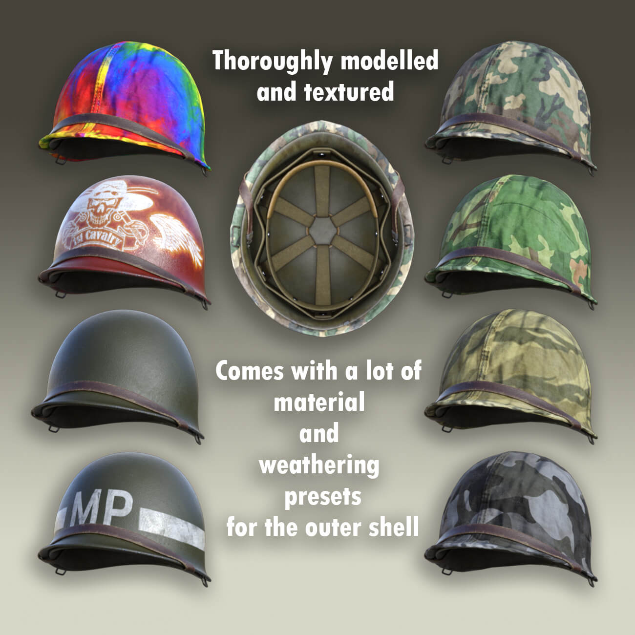 M1 Classic Helmet - Daz Content by romarov