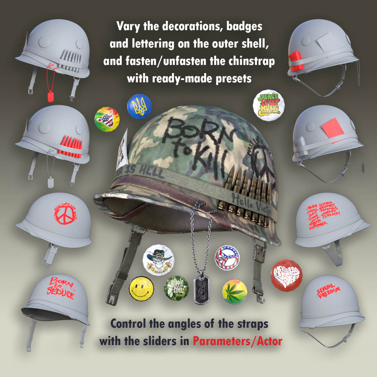 M1 Classic Helmet - Daz Content by romarov