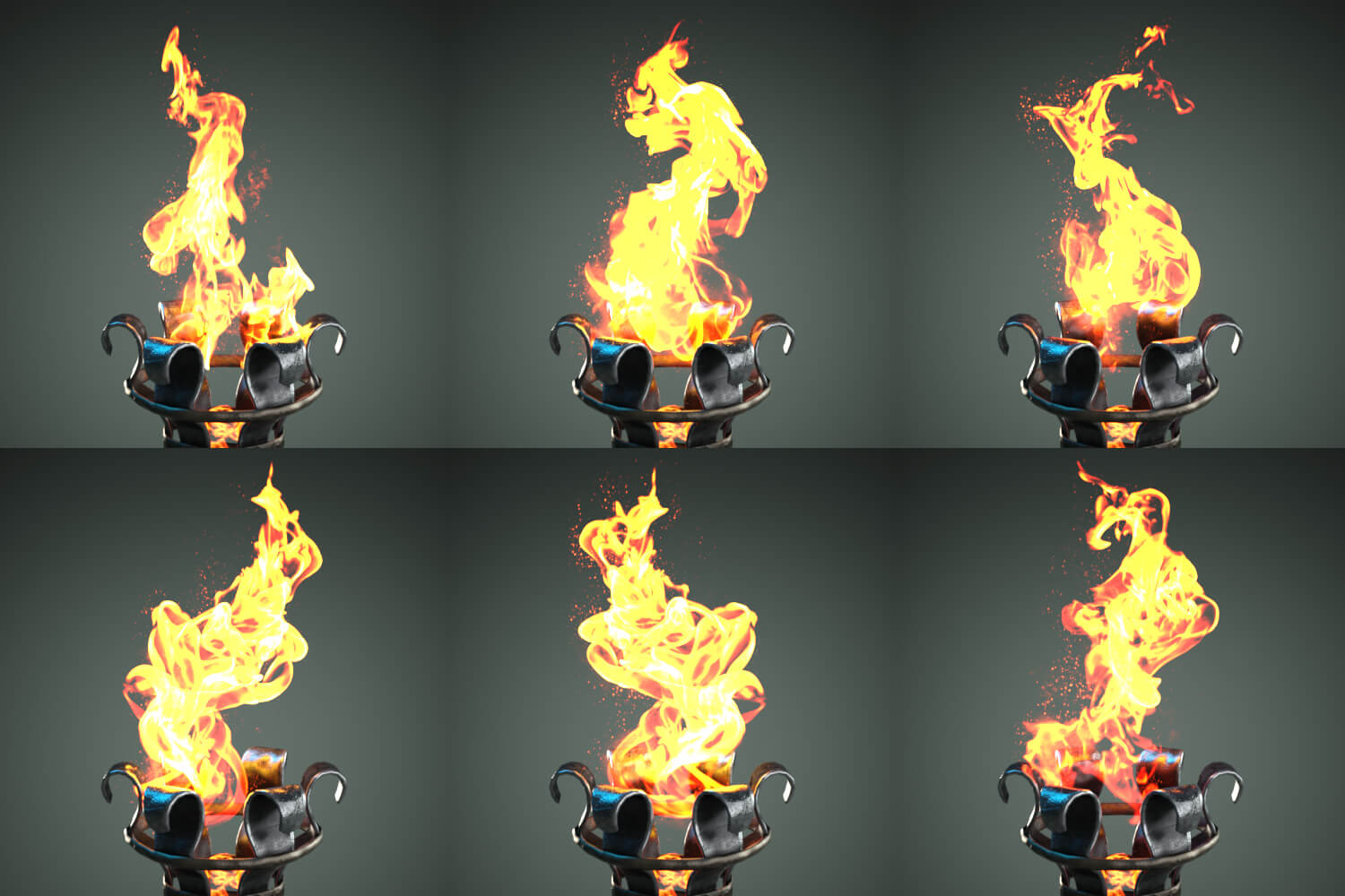 Manor Torch With Hand Poses for G8 & G9 - Daz Content by romarov