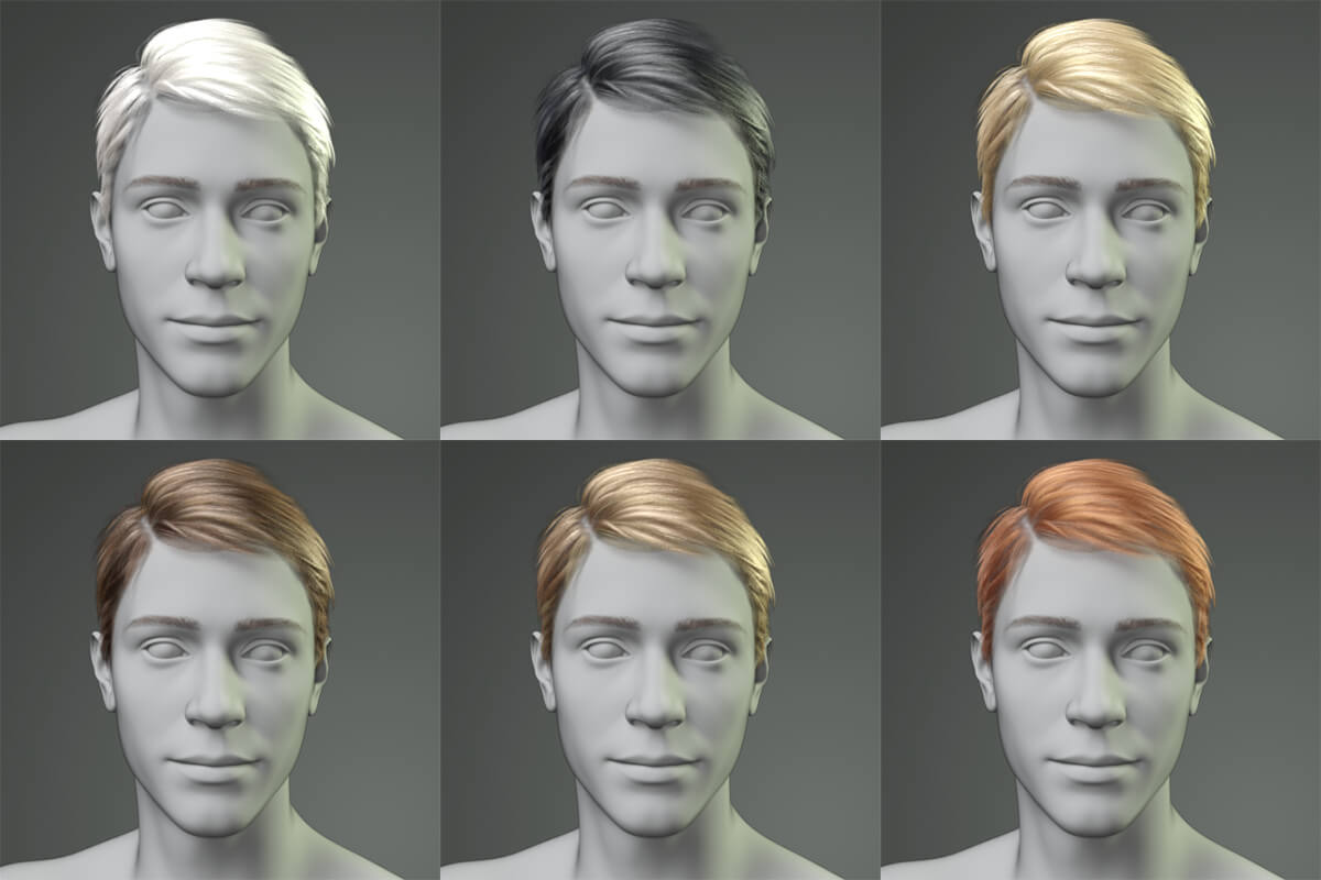 Simple Parting Hair for G8M, G8F and G9 - Daz Content by romarov