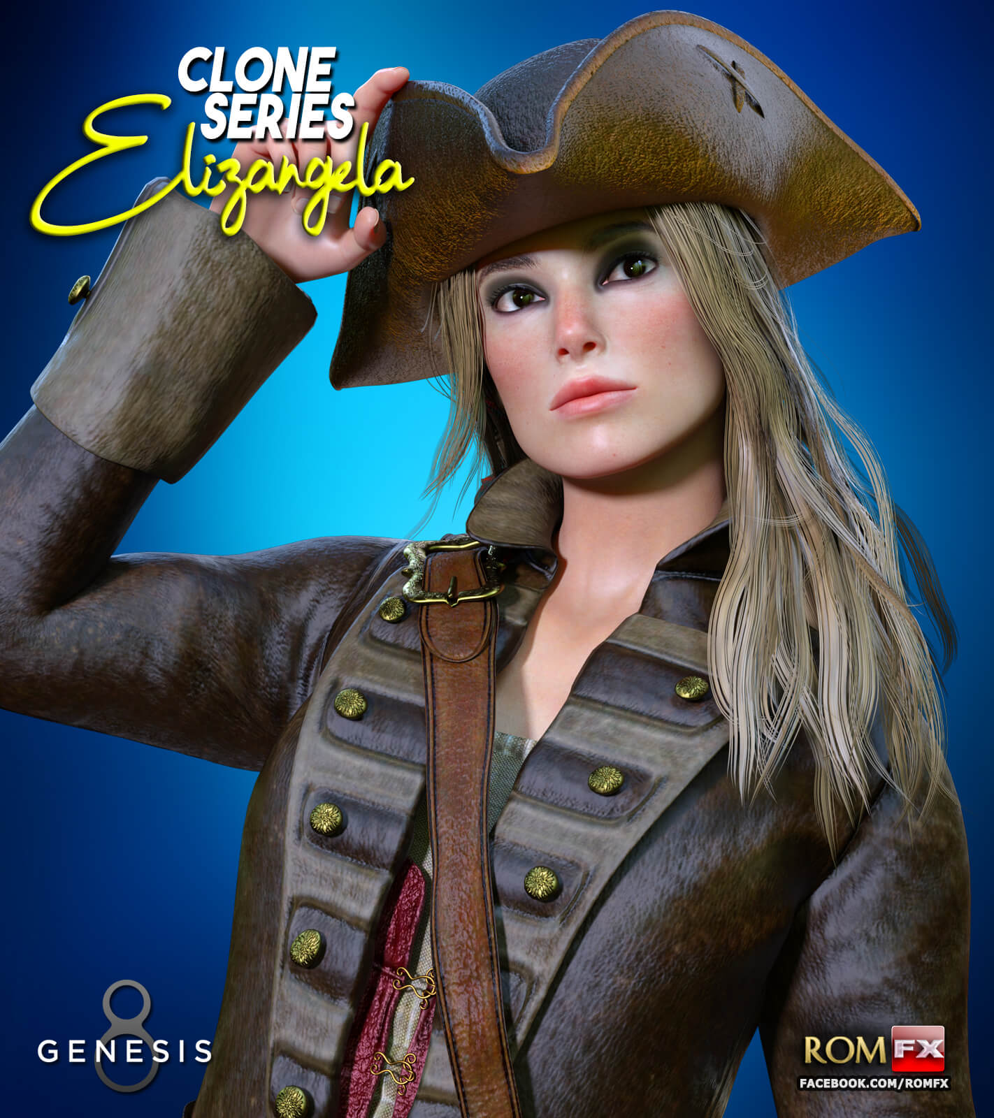 Clone Series - Elizangela For G8F and G8.1F Daz Content by ROMFX