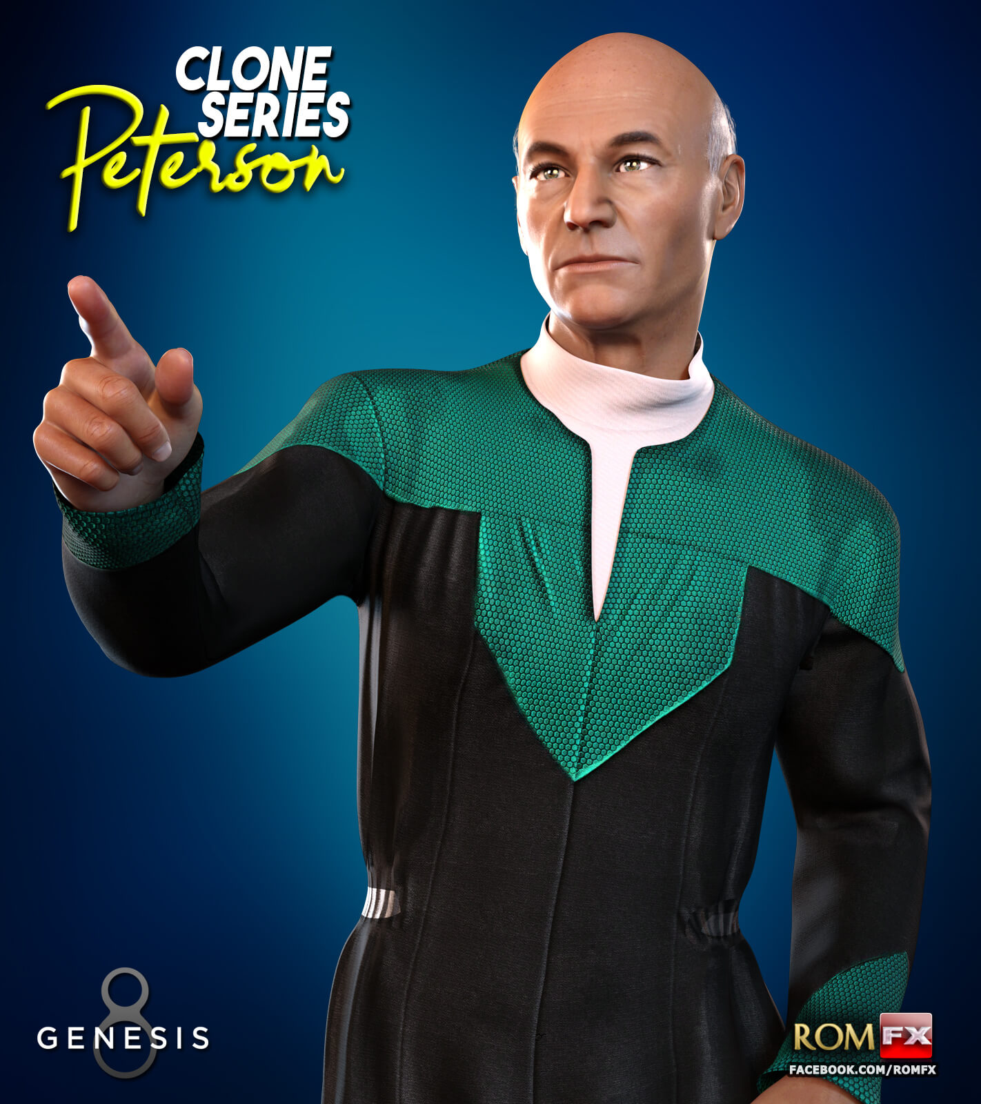 Clone Series - Peterson For G8M And G8.1M Daz Content by ROMFX