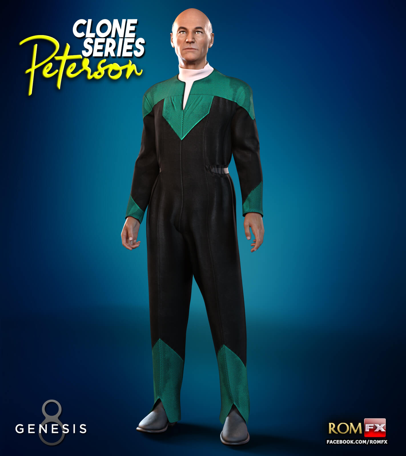 Clone Series - Peterson For G8M And G8.1M Daz Content by ROMFX