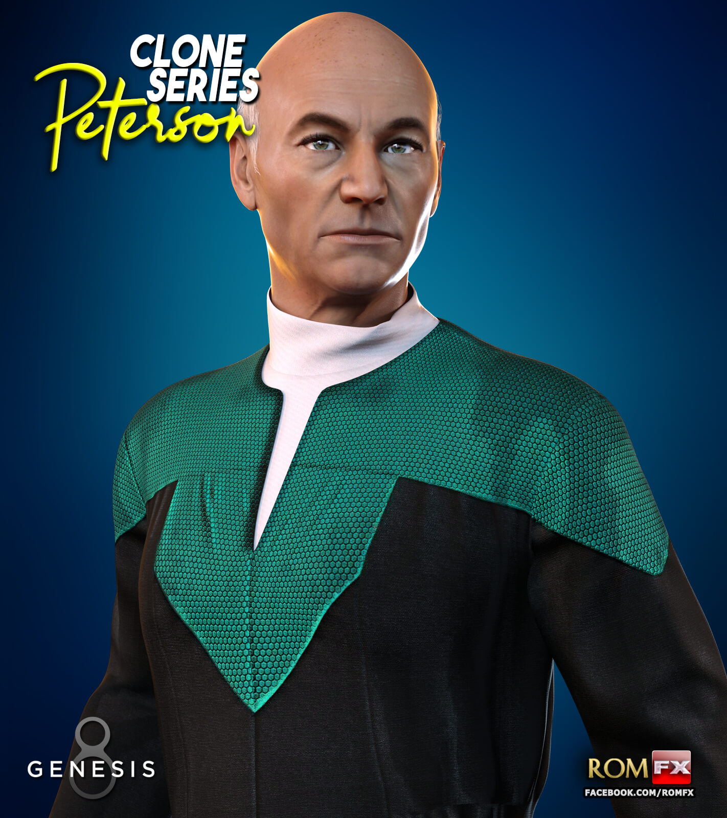 Clone Series - Peterson For G8M And G8.1M Daz Content by ROMFX