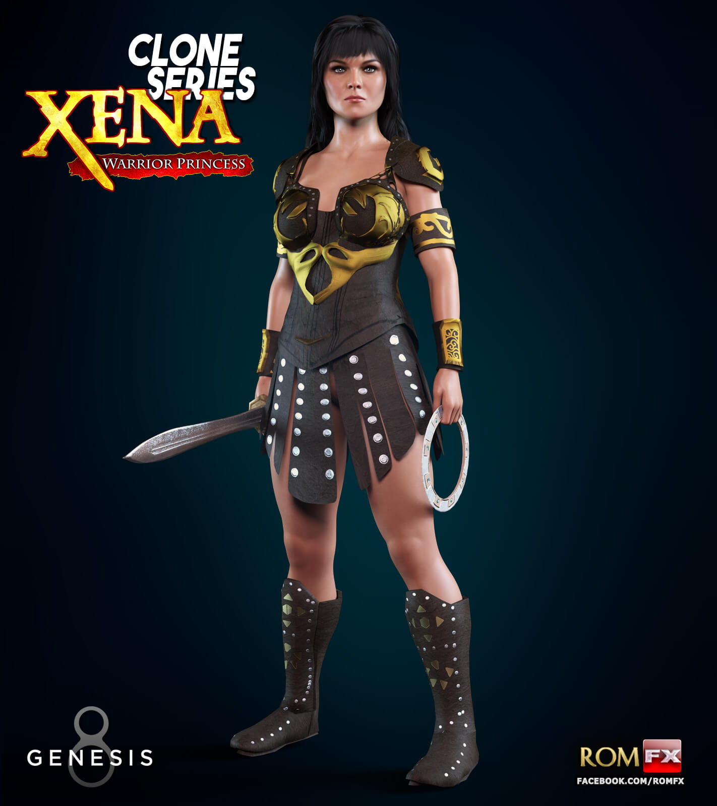 Clone Series - Xena For G8F and G8.1F Daz Content by ROMFX
