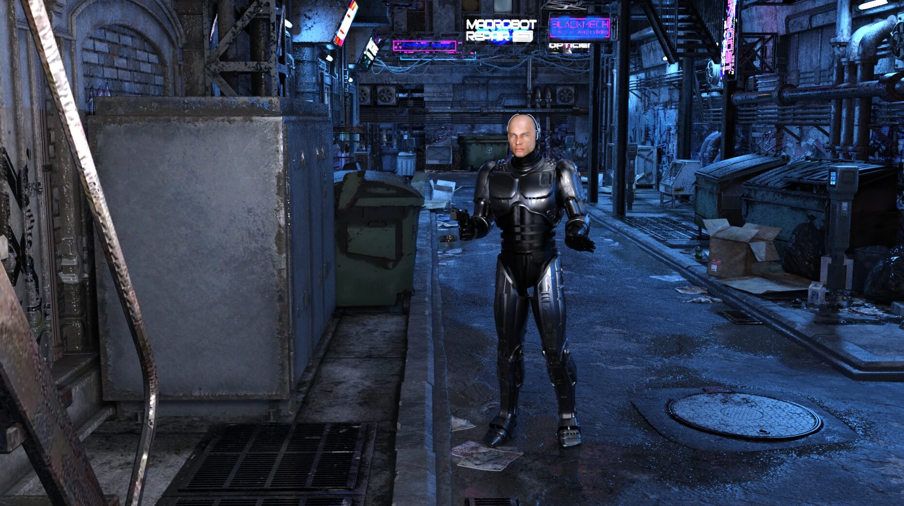 Textures For RoboCop For G8M - Free Daz Content by ROMFX