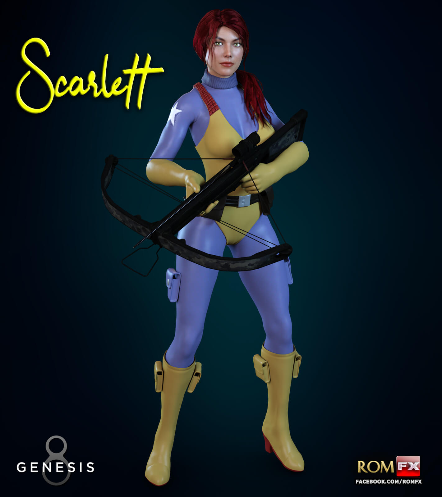 GI JOE Scarlett For G8F And G8.1F - Daz Content by ROMFX