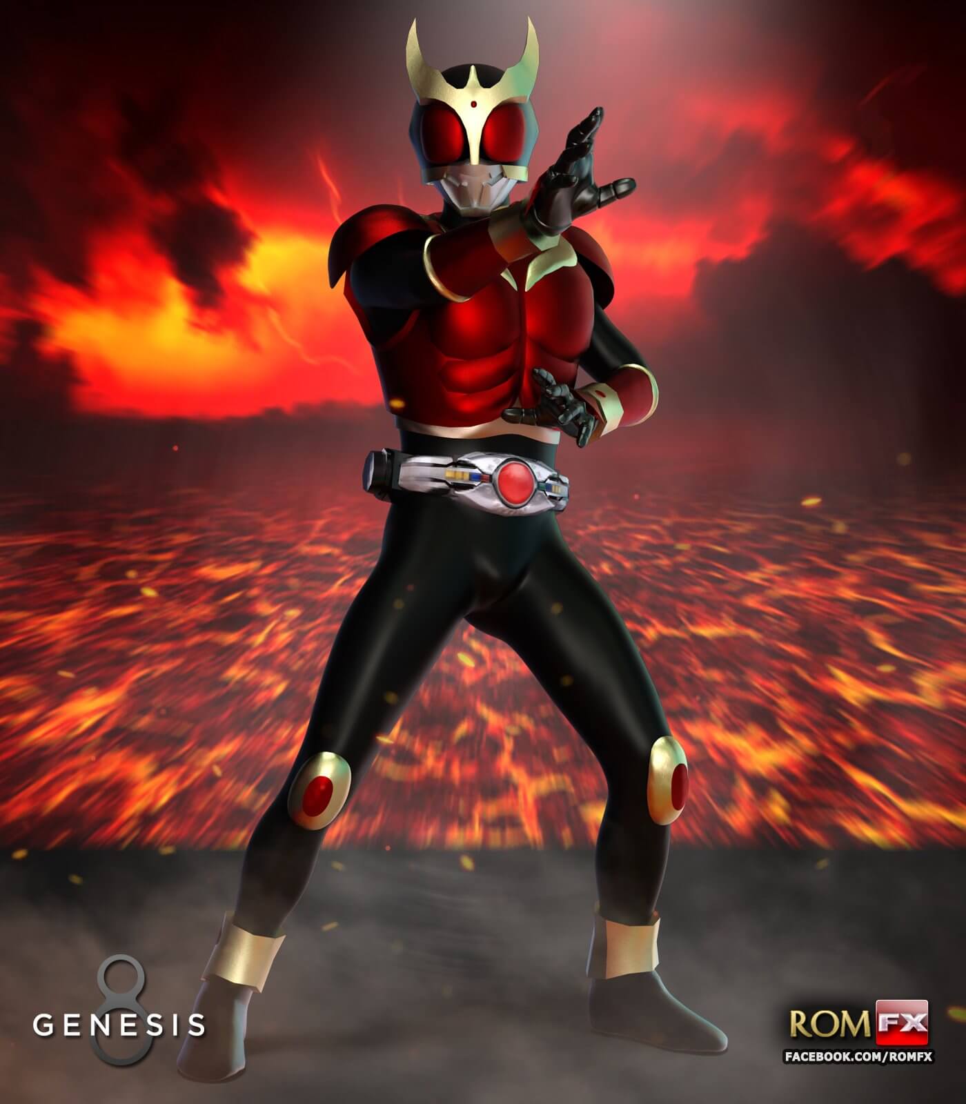 Kamen Rider Kuuga For G8M - Daz Content by ROMFX