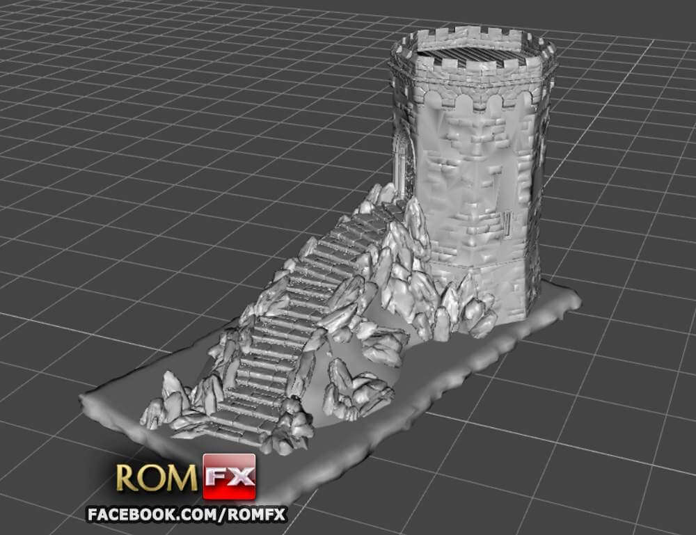 Mini Tower Guard Castle - 3D Model by ROMFX