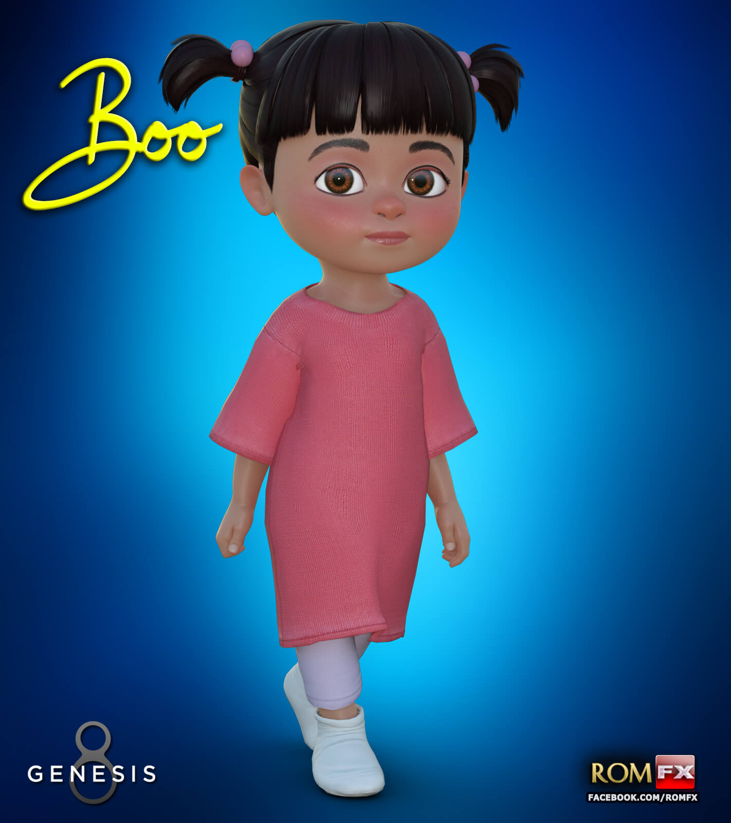 RFX Monsters Inc Boo For G8F And G8.1F - Daz Content by ROMFX