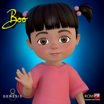 RFX Monsters Inc Boo For G8F And G8.1F - Daz Content by ROMFX