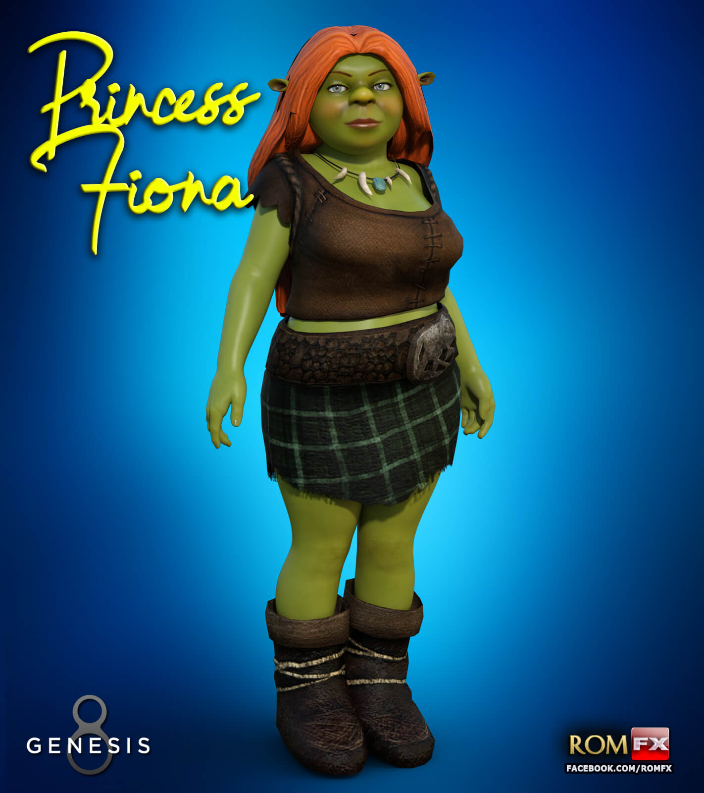RFX Princess Fiona Ogre For G8F And G8.1F - Daz Content by ROMFX