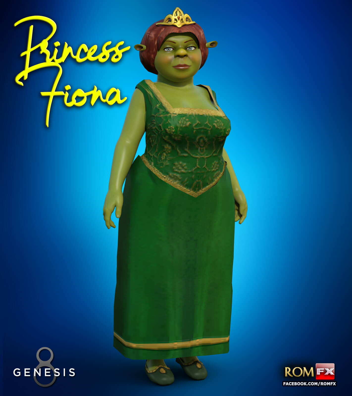 RFX Princess Fiona Ogre For G8F And G8.1F - Daz Content by ROMFX