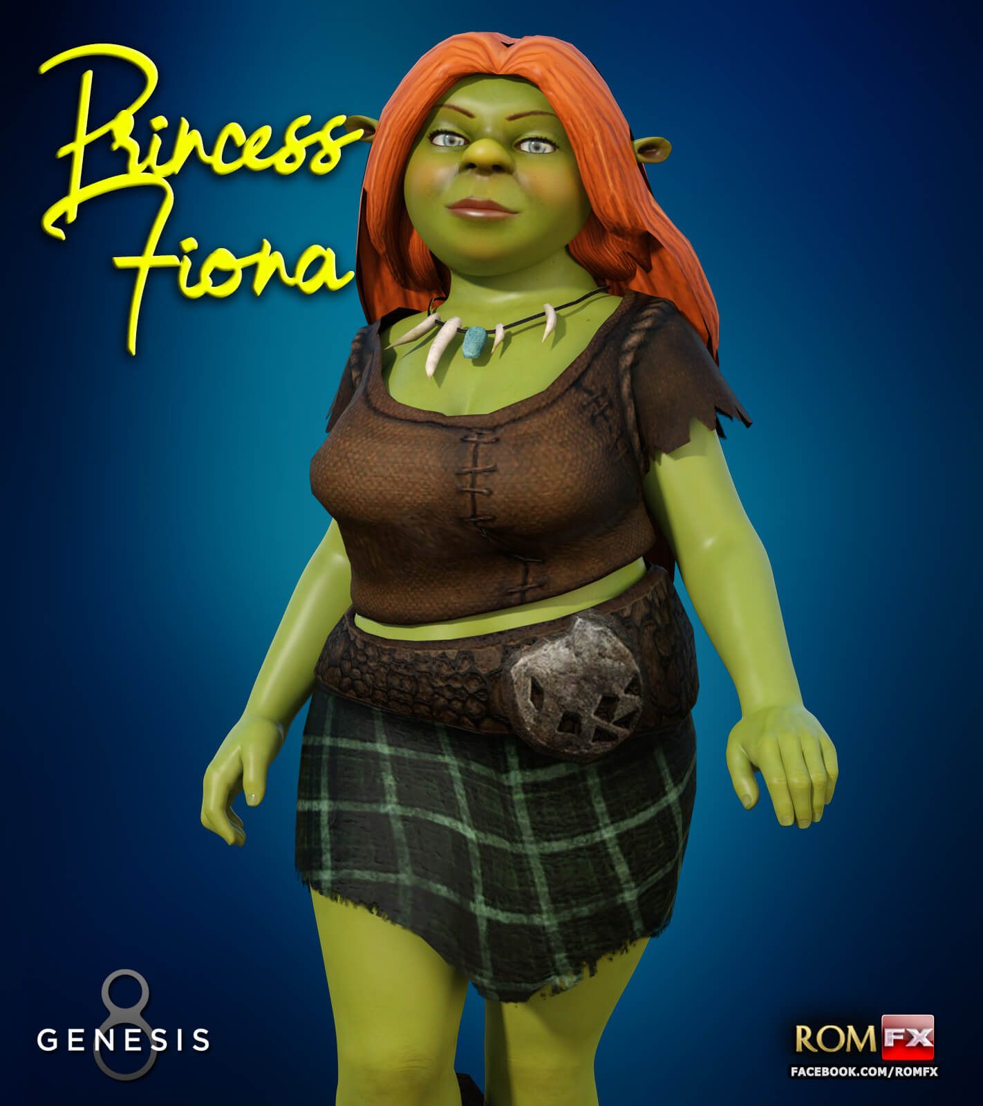 RFX Princess Fiona Ogre For G8F And G8.1F - Daz Content by ROMFX