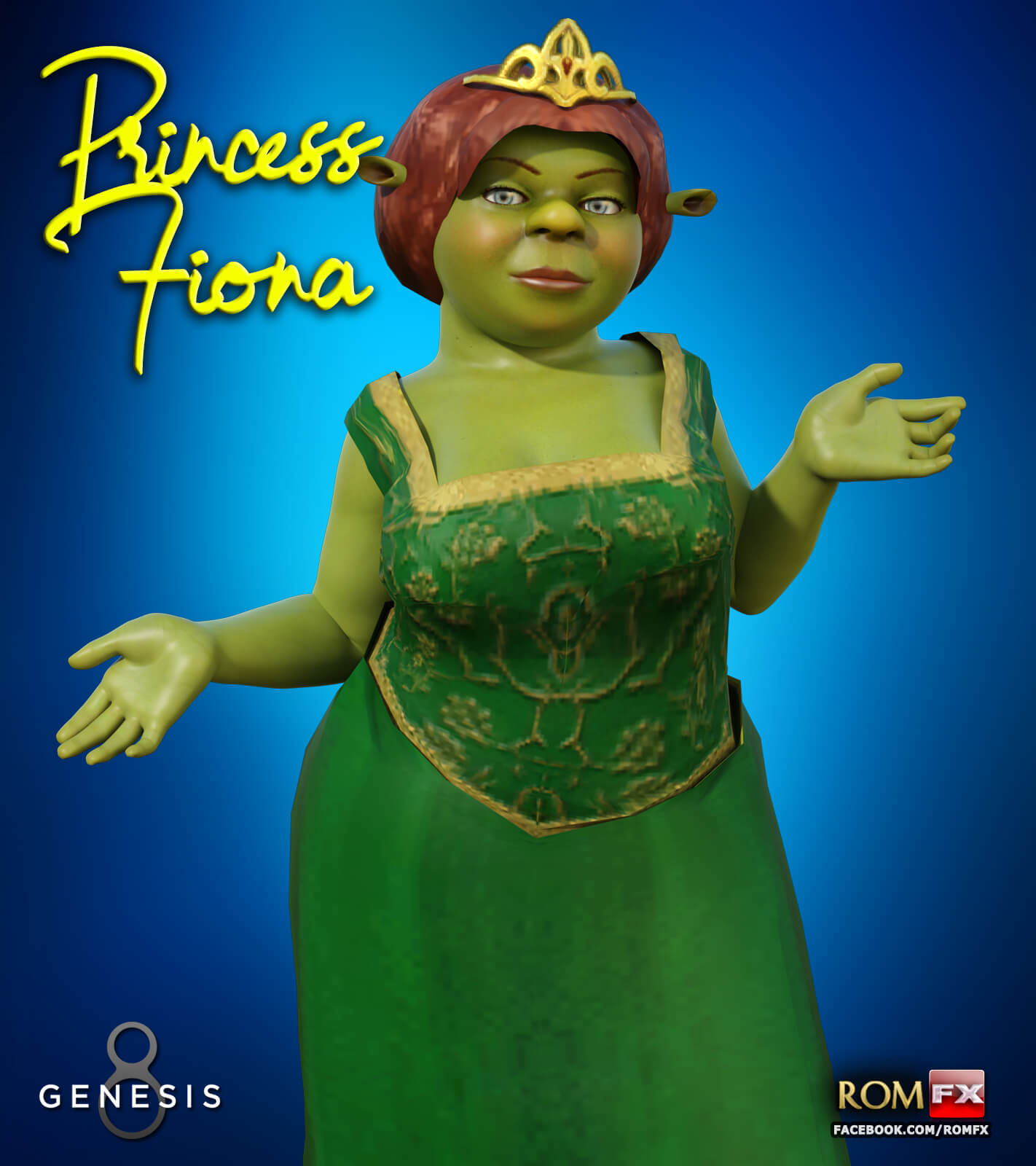 RFX Princess Fiona Ogre For G8F And G8.1F - Daz Content by ROMFX