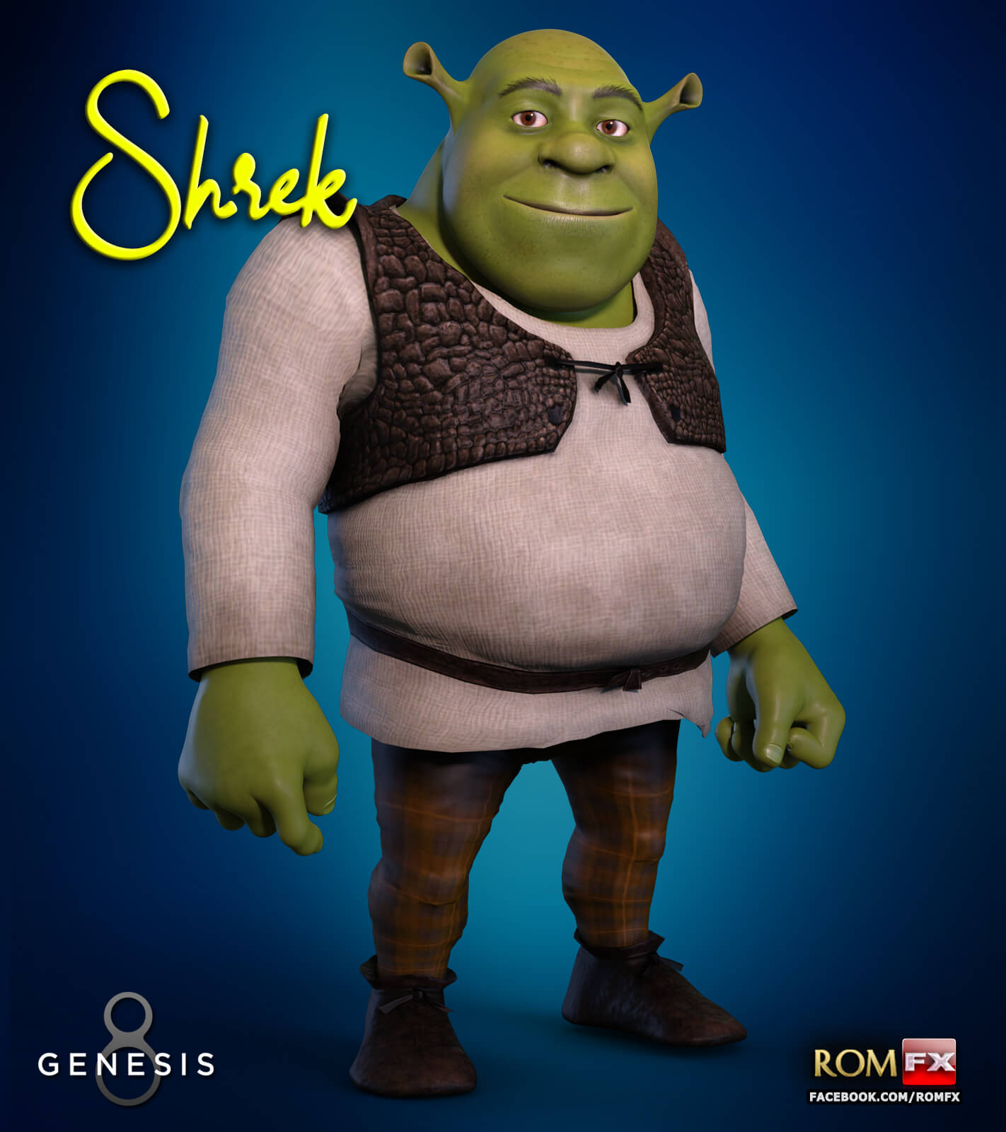 RFX Shrek For G8M and G8.1M - Daz Content by ROMFX