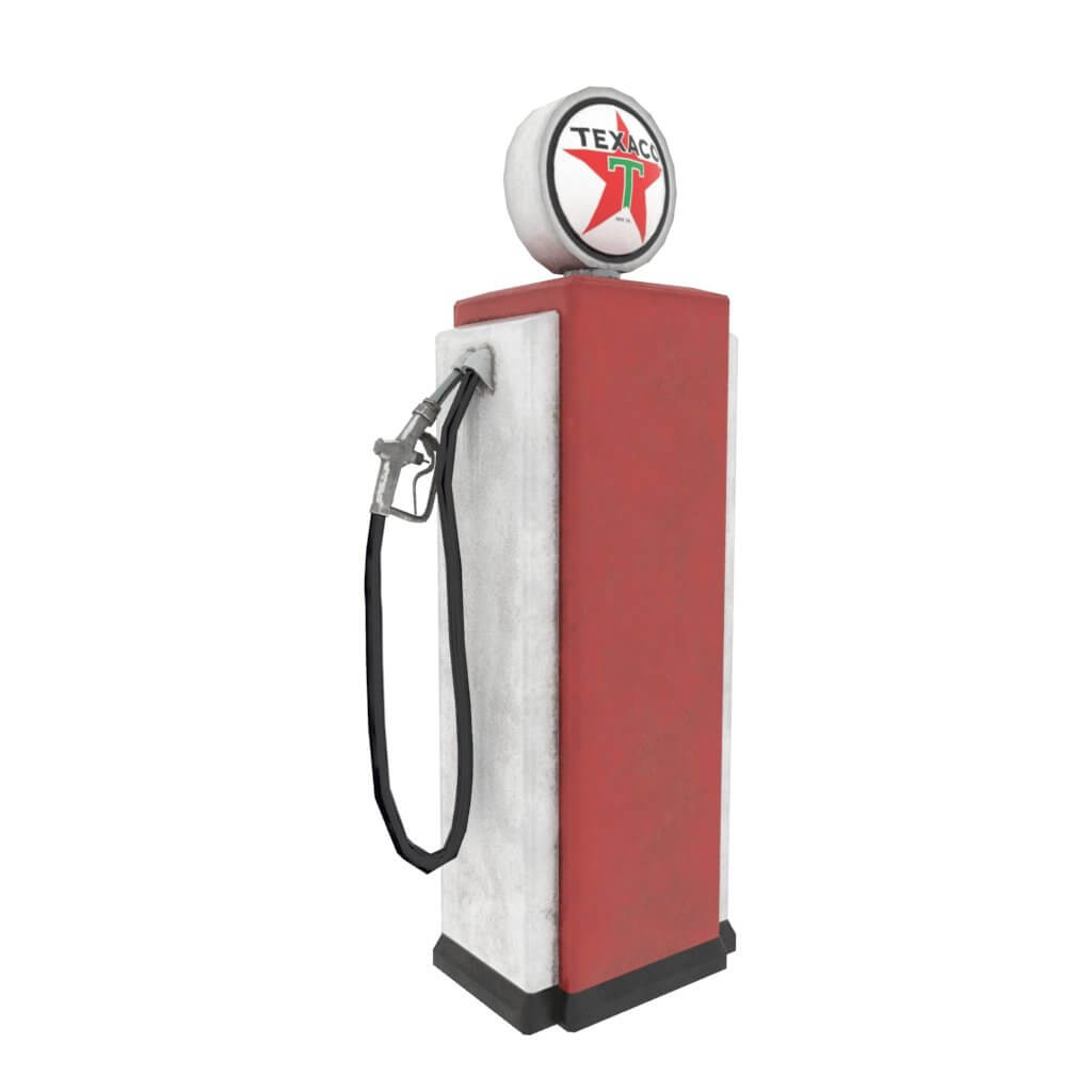 50s Petrol Gas Fuel Pump - 3D Model by Ross Hankinson