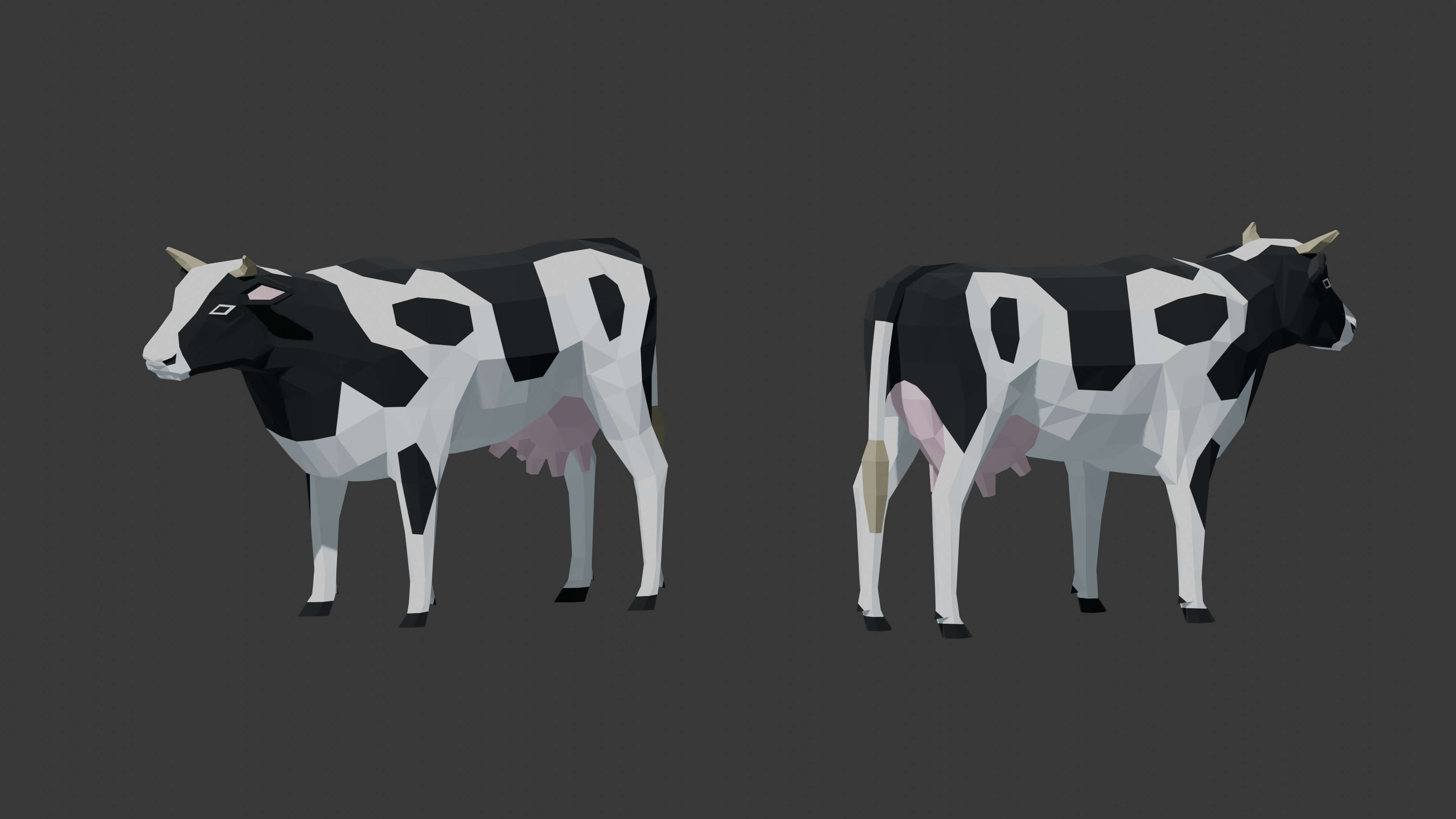 Farm Animals Lowpoly - 3D Model by rossty3d