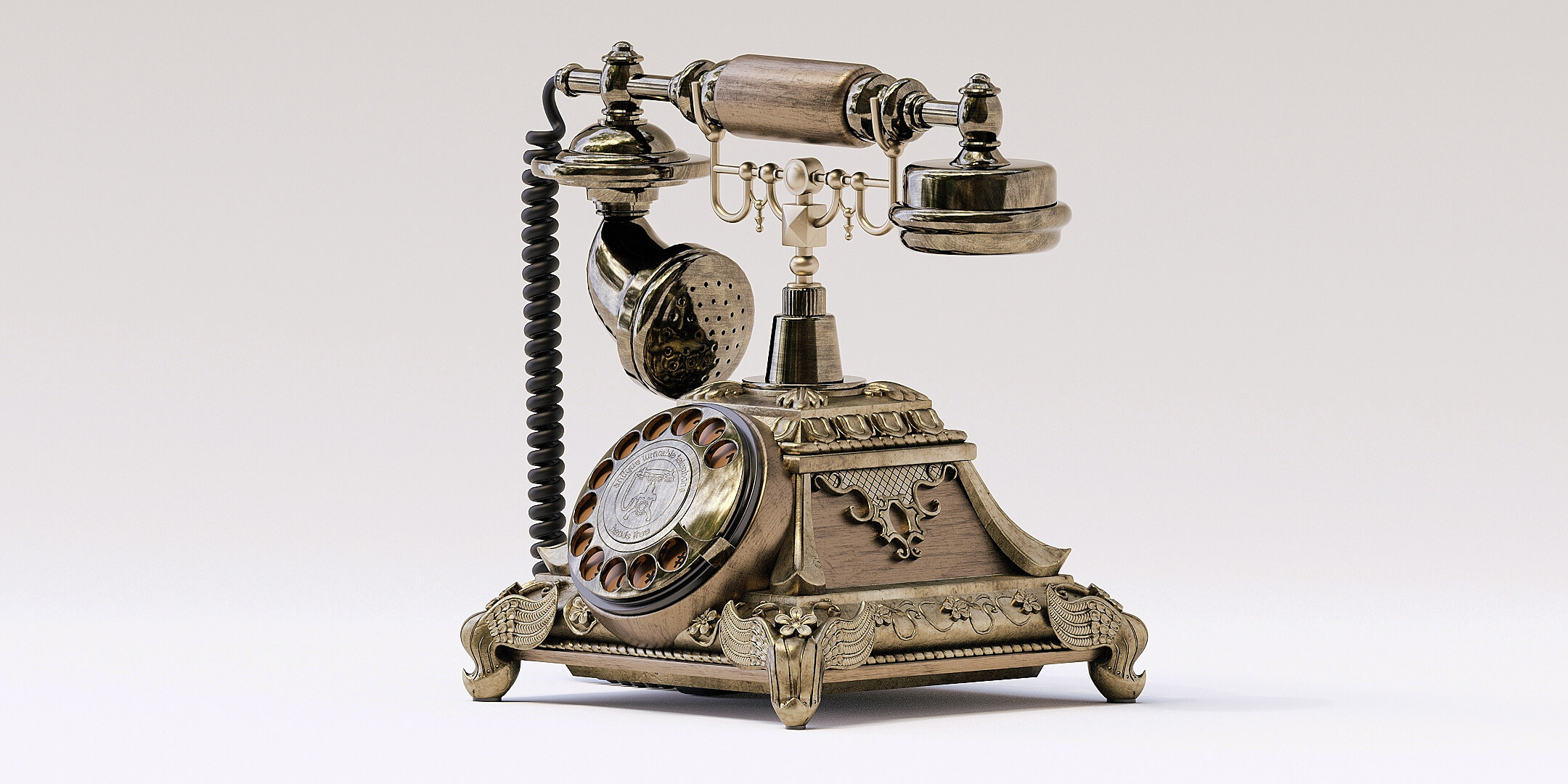 Retro Vintage Rotary Phone - 3D Model by rossty3d