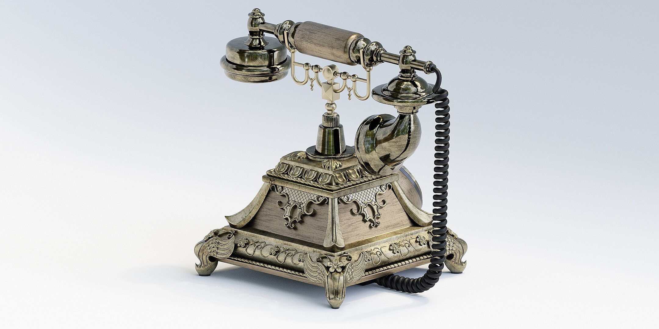 Retro Vintage Rotary Phone - 3D Model by rossty3d