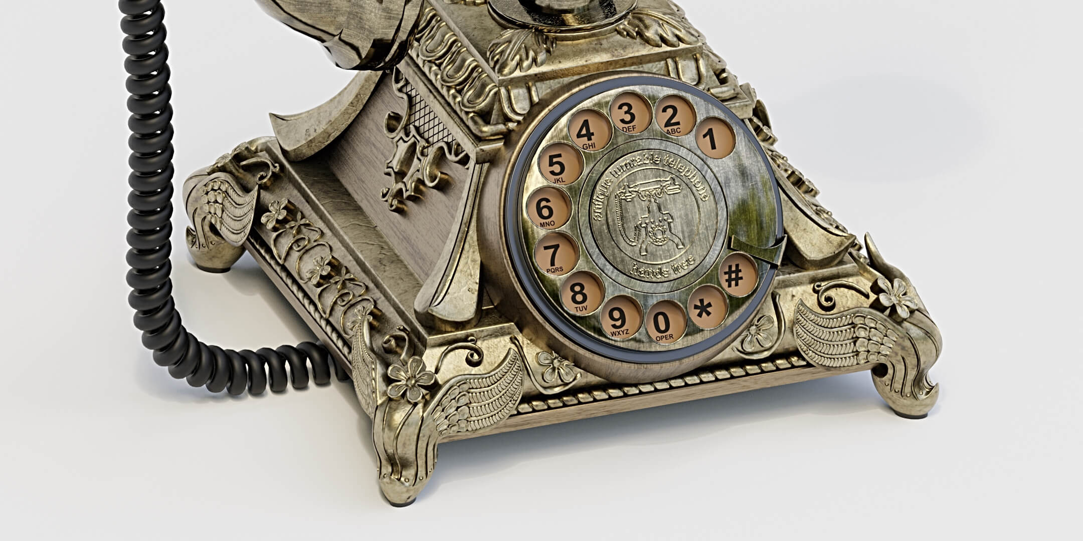 Retro Vintage Rotary Phone - 3D Model by rossty3d