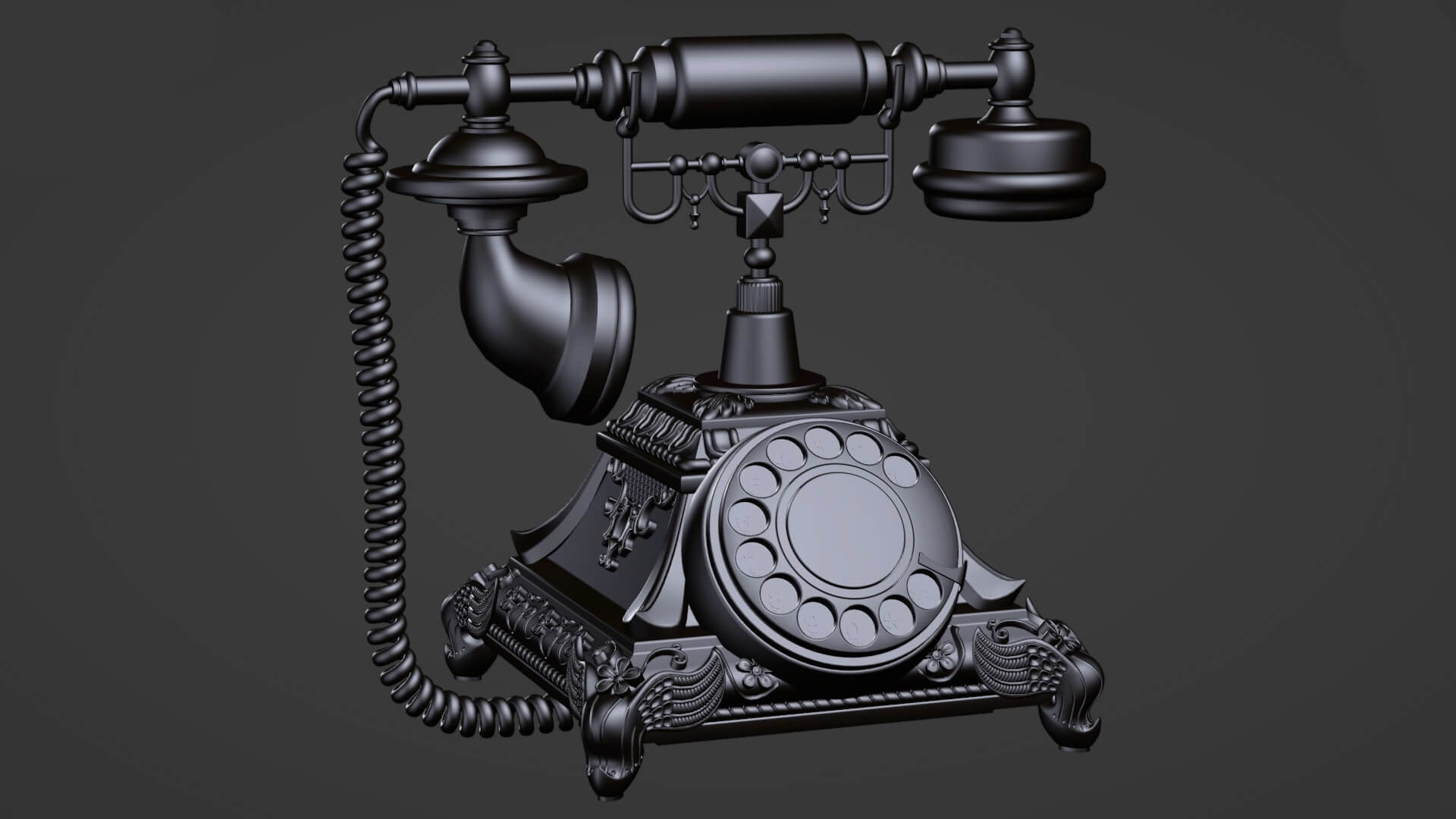 Retro Vintage Rotary Phone - 3D Model by rossty3d