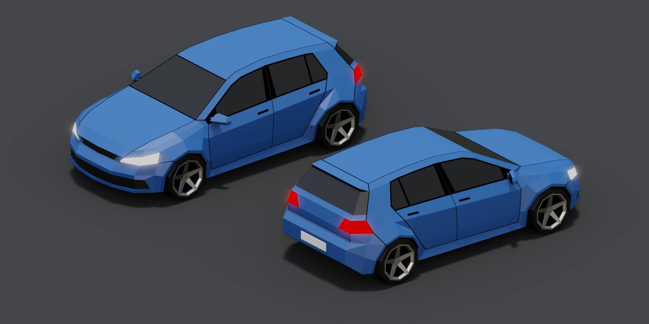Stylized Lowpoly Cars - 3D Model by rossty3d