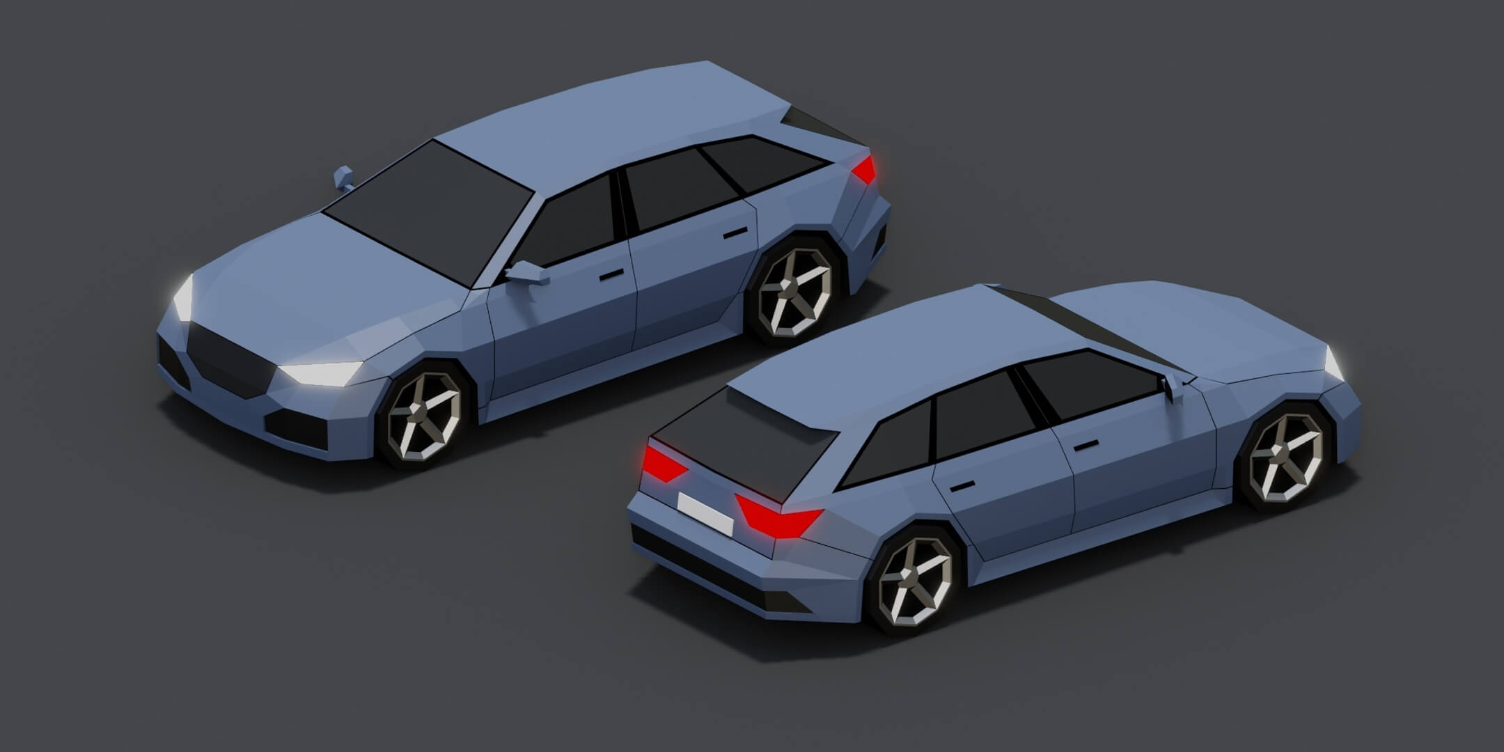 Stylized Lowpoly Cars - 3D Model by rossty3d