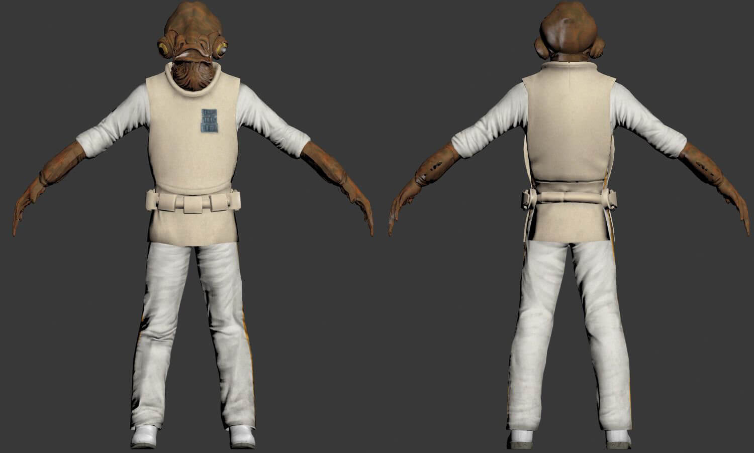 Admiral Ackbar - Star Wars 3D Model by rotomu