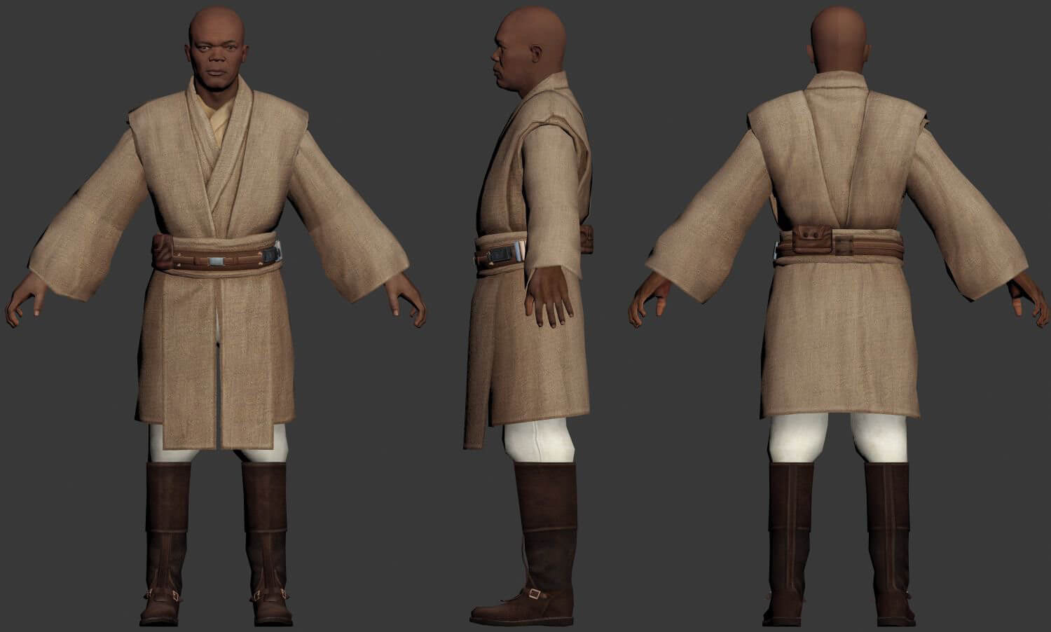 Mace Windu - Star Wars 3D Model by rotomu