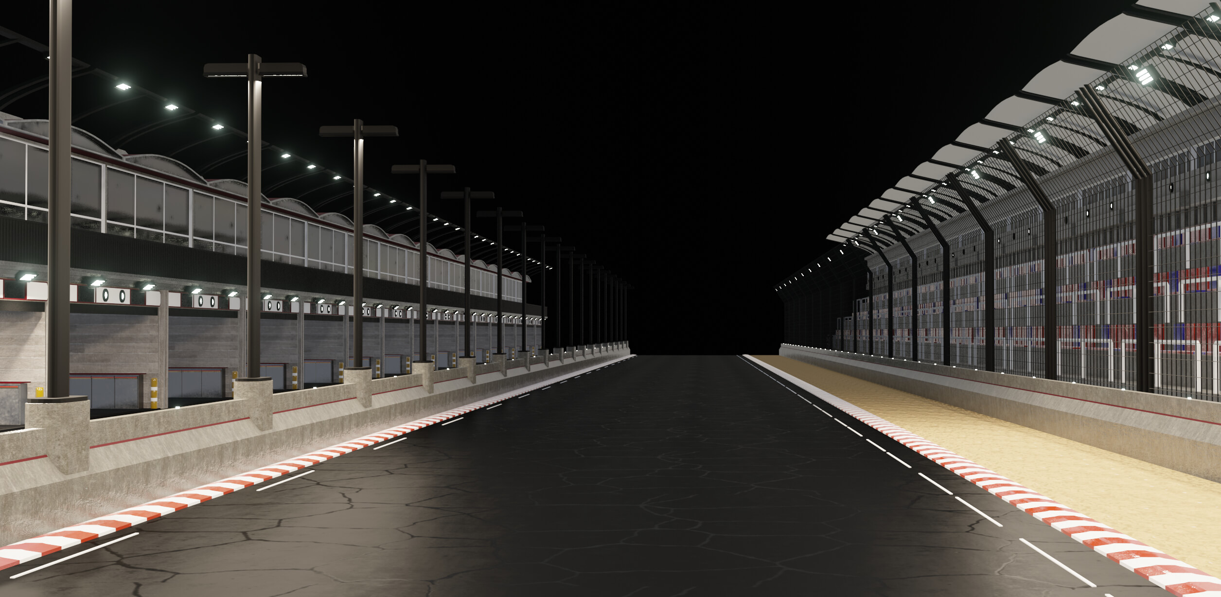 Generic Race Track Low Poly - 3D Model by RoundSquare