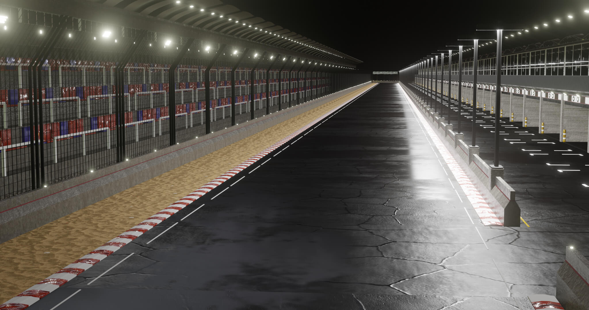 Generic Race Track Low Poly - 3D Model by RoundSquare