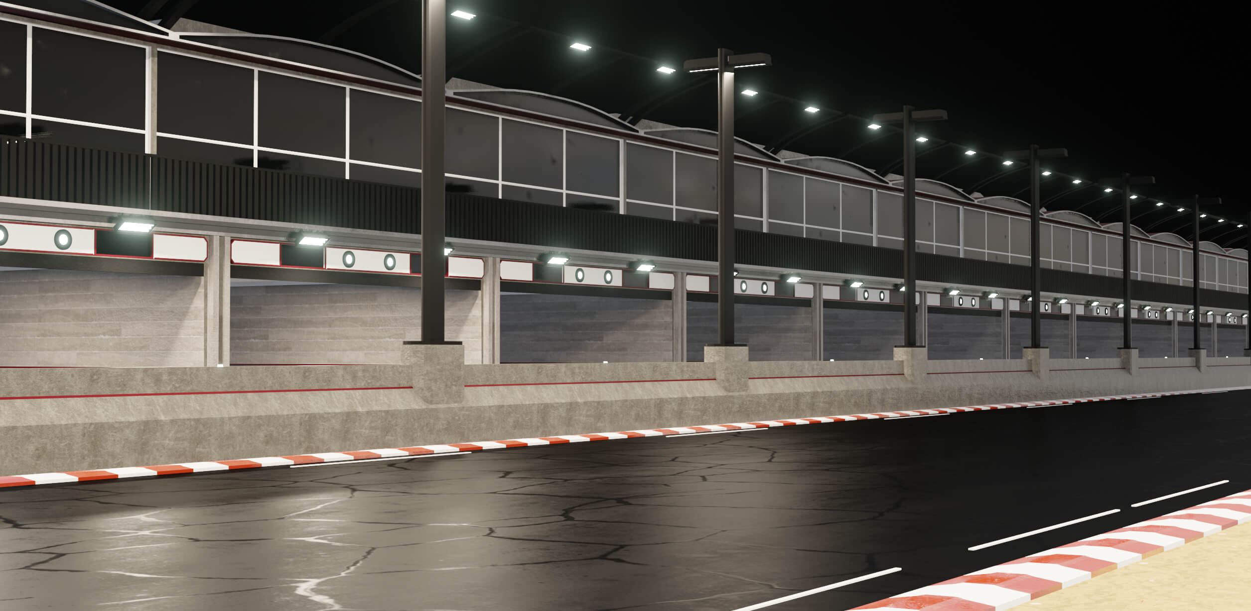 Generic Race Track Low Poly - 3D Model by RoundSquare