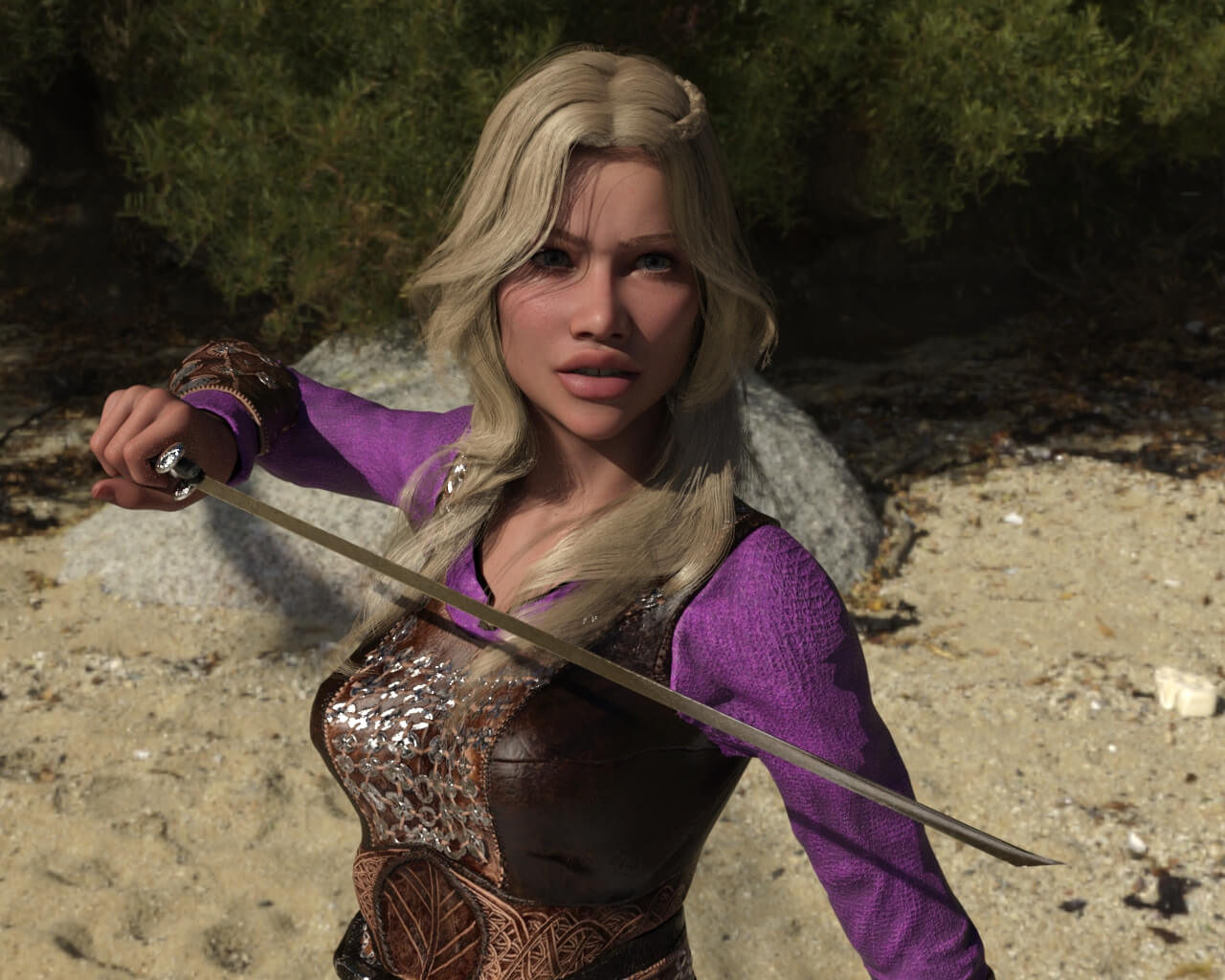 A Very Angry Woman 3D Render, Digital Art by Rozsakert67