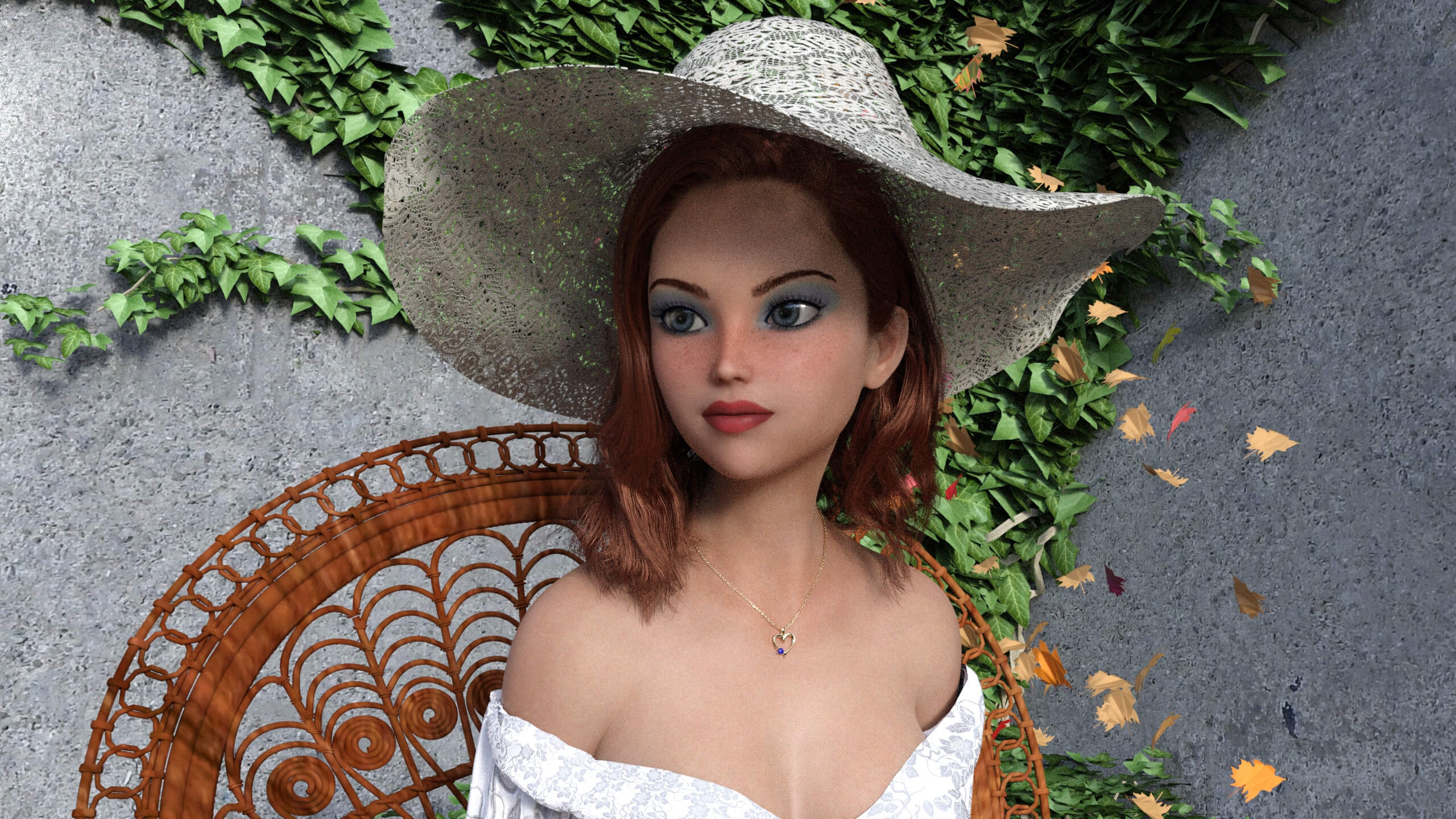 Autumn mood (Polly) 3D Render, Digital Art by Rozsakert67