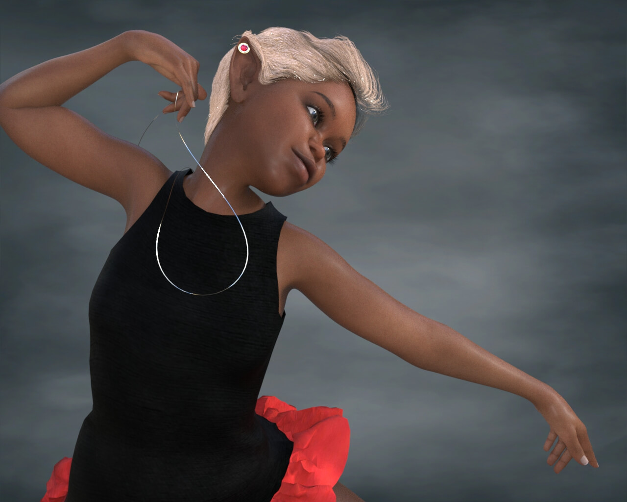 Kweenie Is Happy 3D Render, Digital Art by Rozsakert67