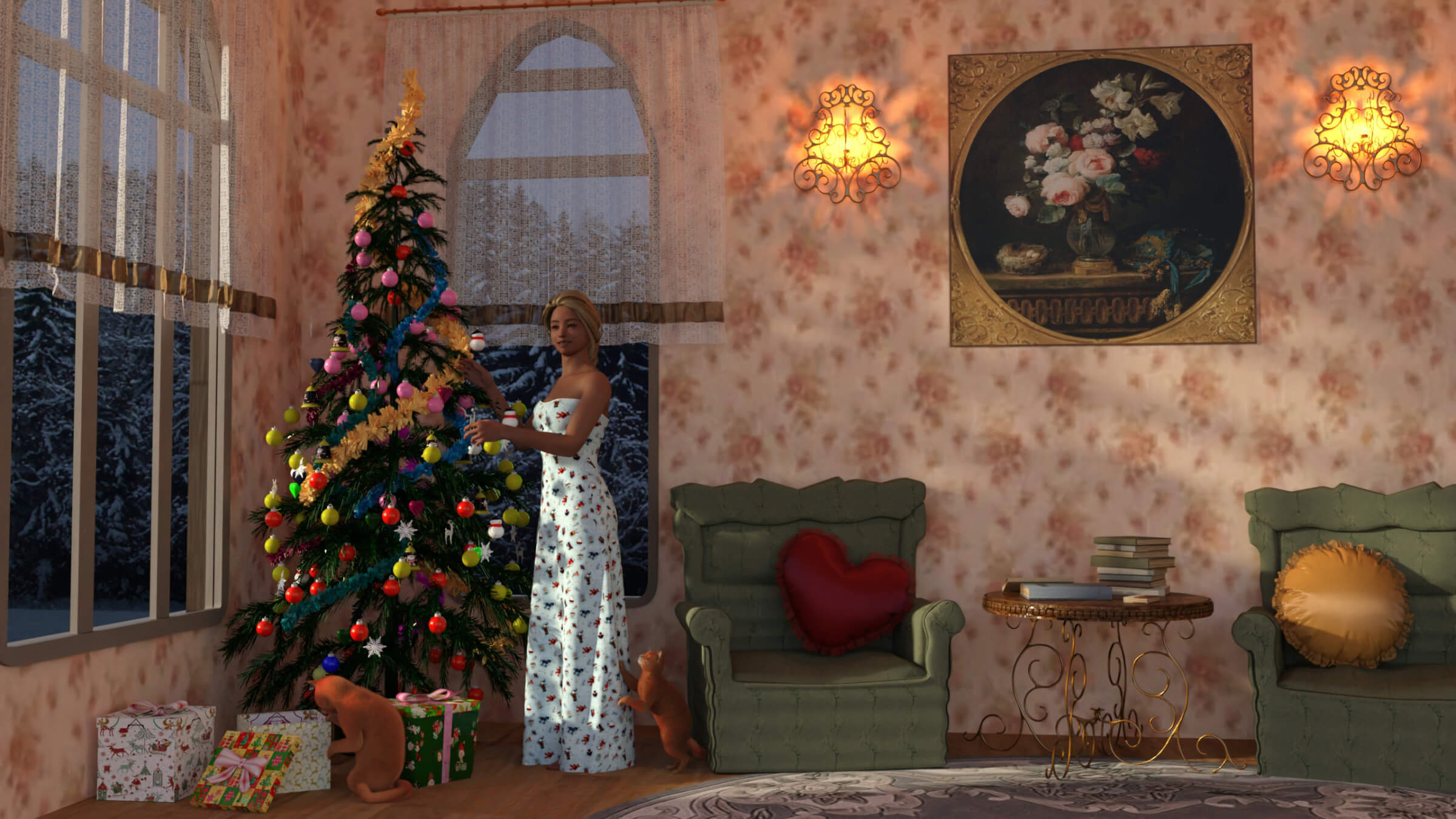 The first Christmas of Genesis 9 3D Render by Rozsakert67