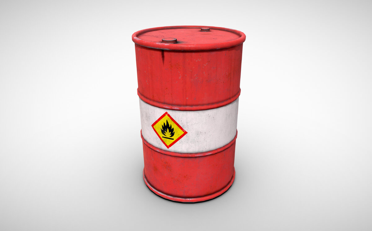 Flammable Barell + 2 extra textures - Free 3D Model by RRFREELANCE