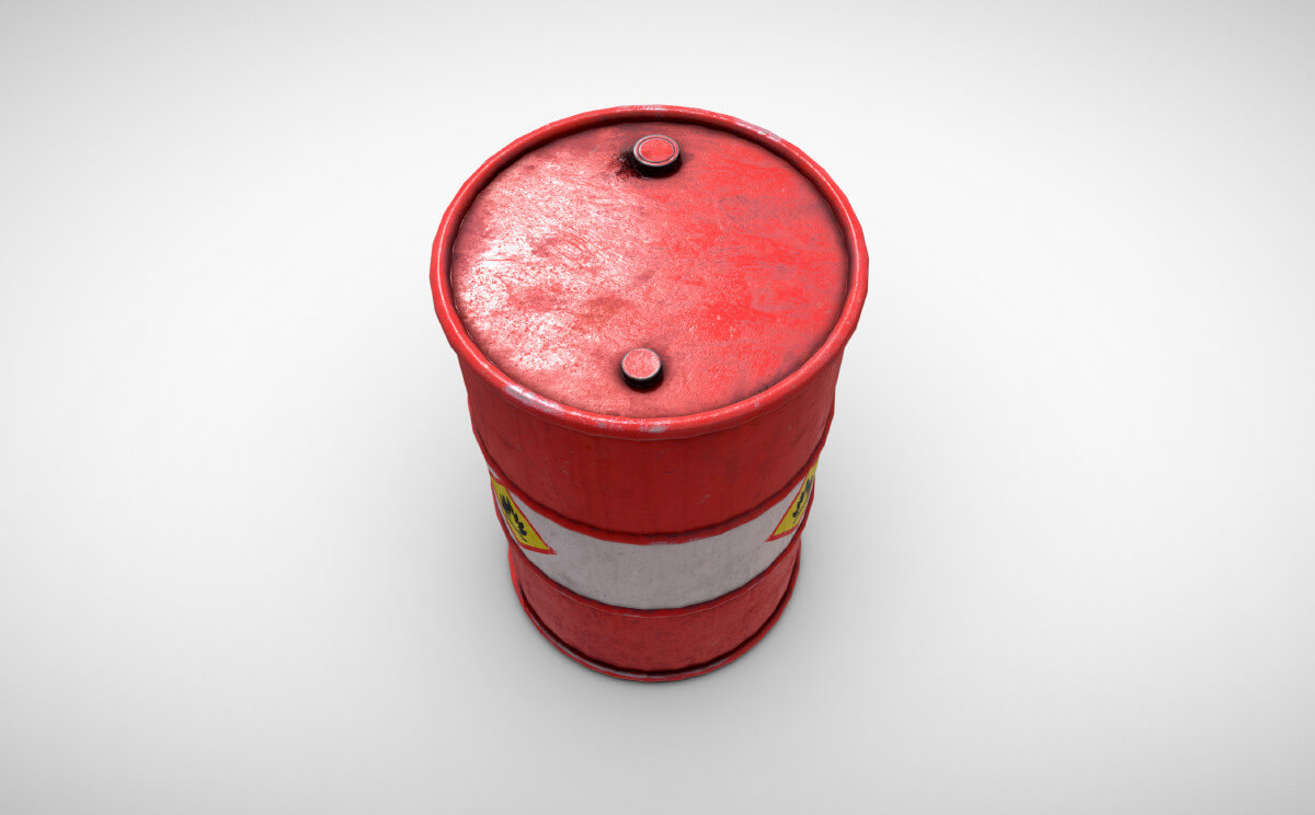 Flammable Barell + 2 extra textures - Free 3D Model by RRFREELANCE