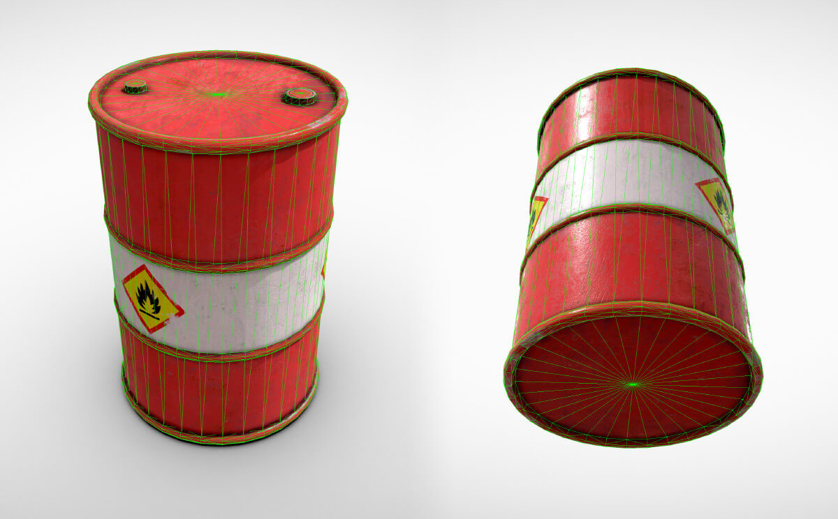 Flammable Barell + 2 extra textures - Free 3D Model by RRFREELANCE