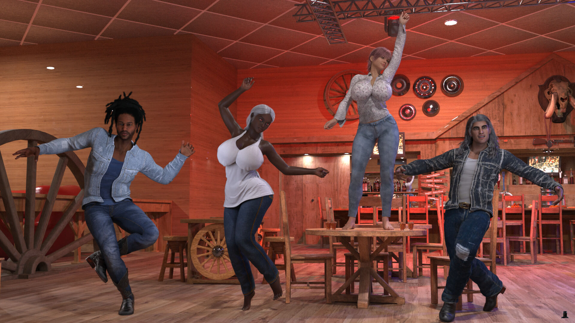 A Bar Song (Tipsy) 3D Render, Digital Art by rrkknight3