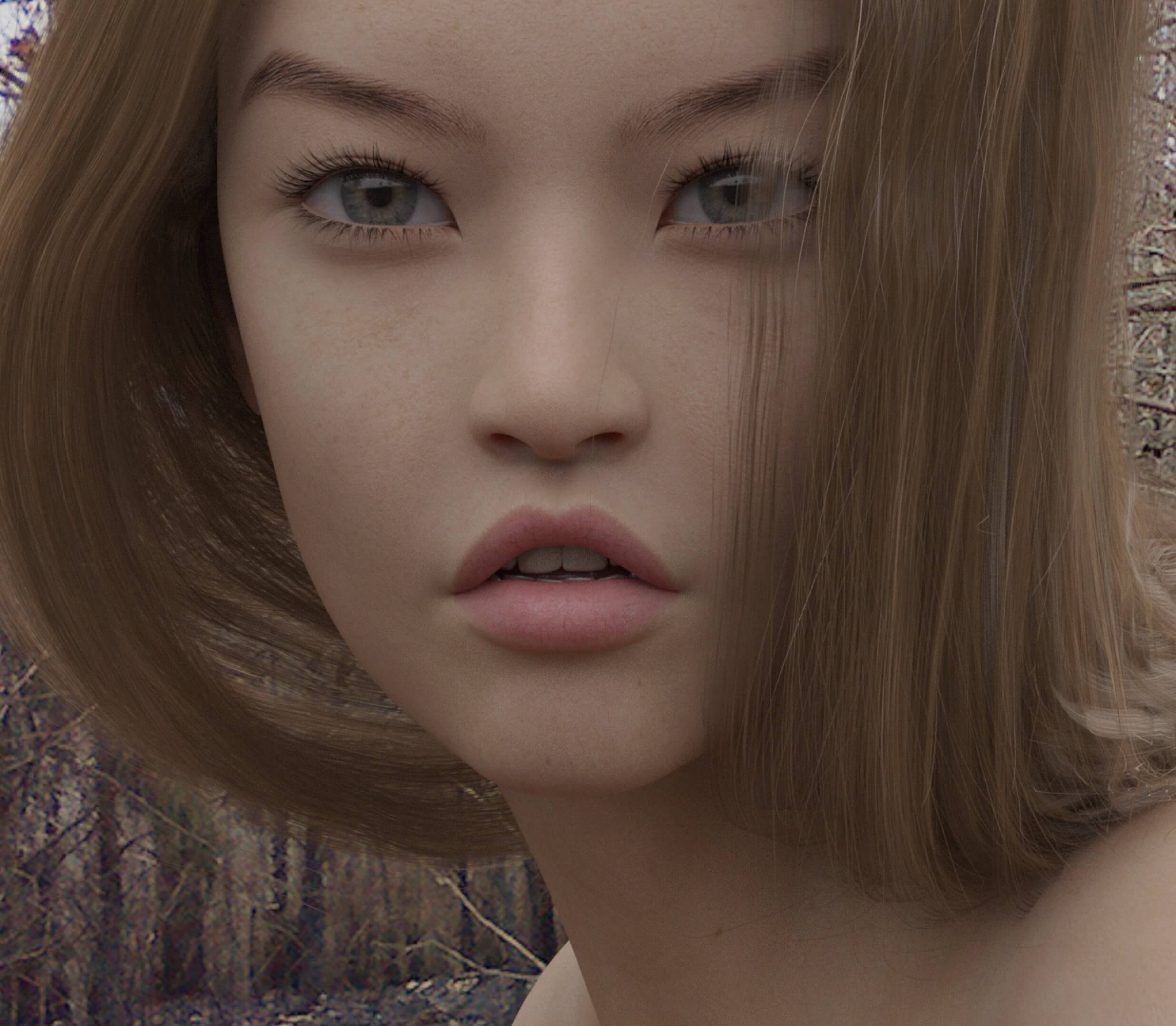 PORTRAIT 3D Render, Digital Art by rrl216