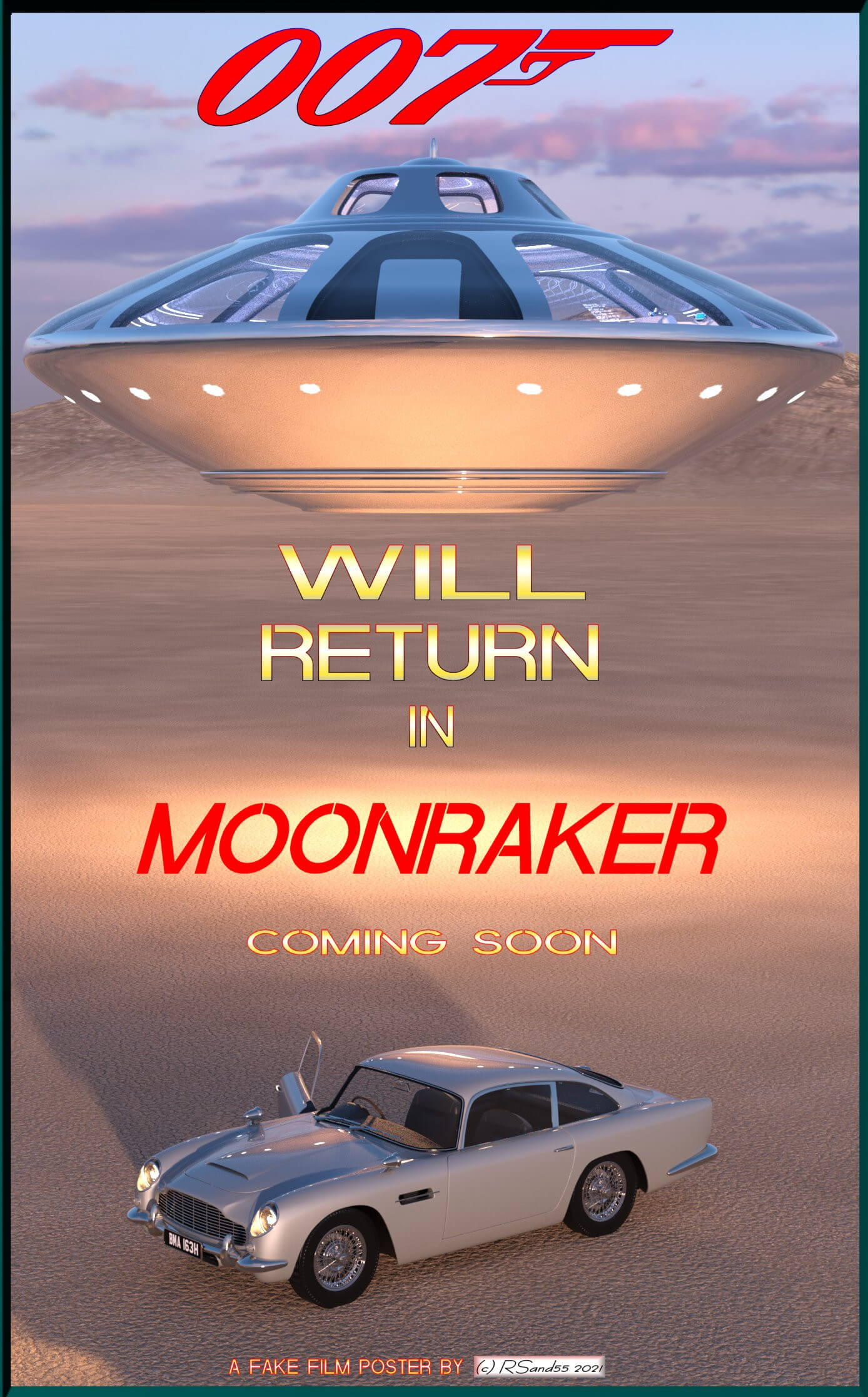 Moonraker 3D Render, Digital Art by RSand55