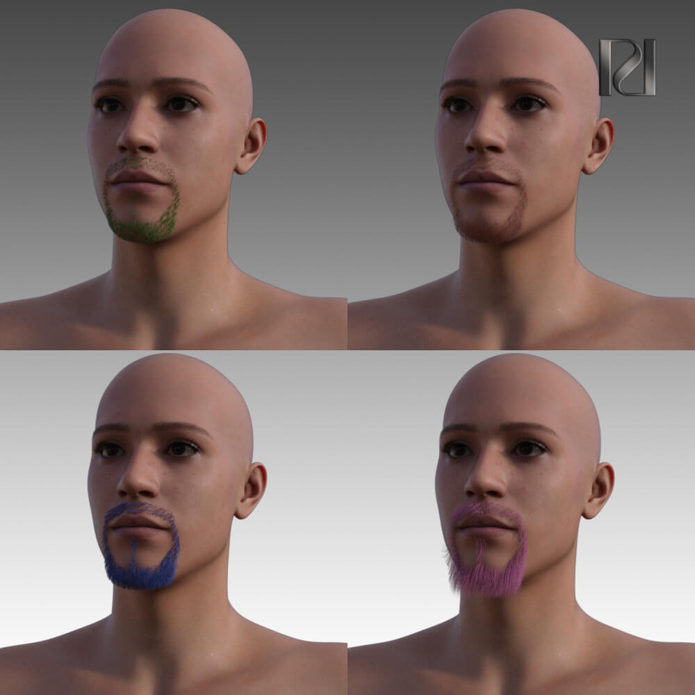 Beards 01 - Beards for G9 Daz Content by RumenD