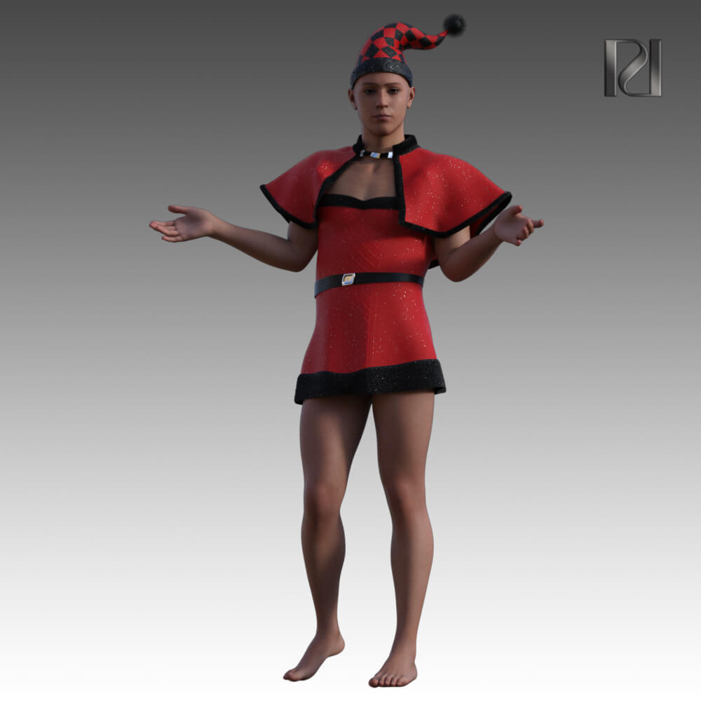 Christmas Style 29 - Christmas Costume for G8F, G8.1F, G9 Daz Content ...