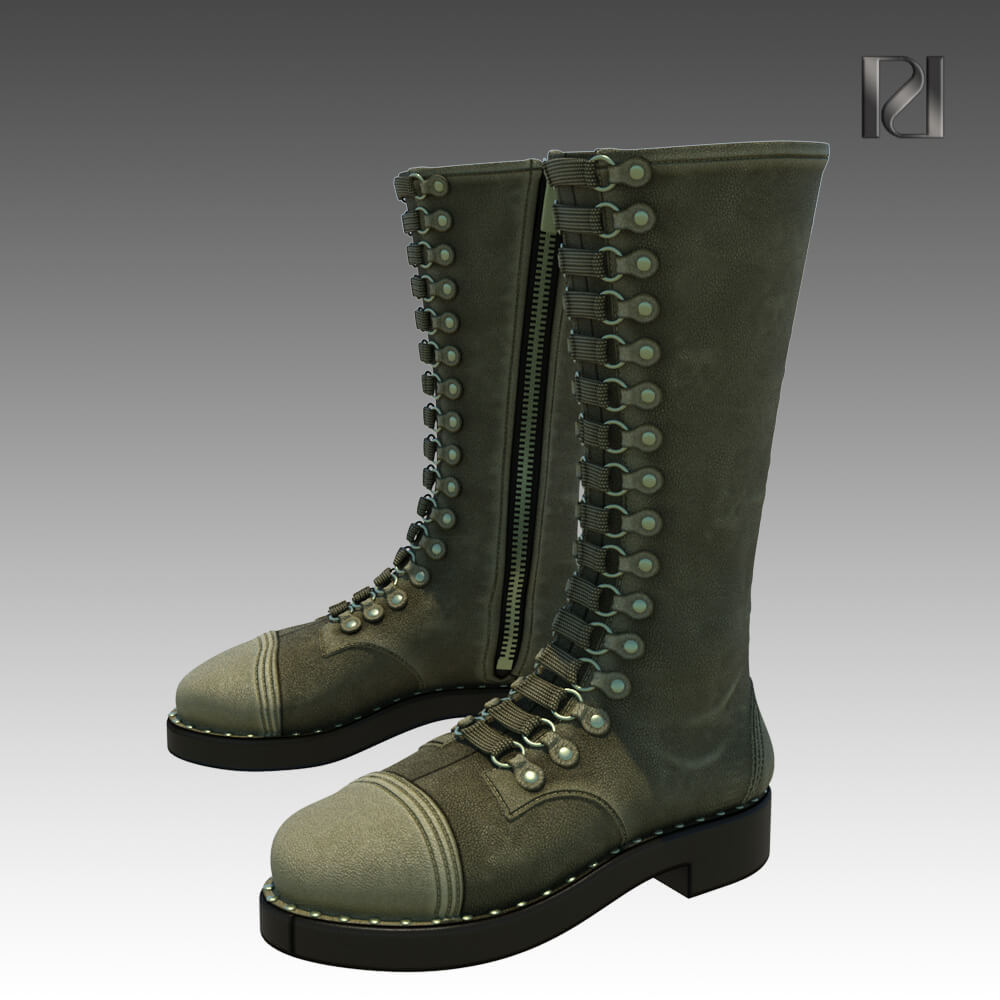 Combat Boots CMD 02 - 3D Model by RumenD